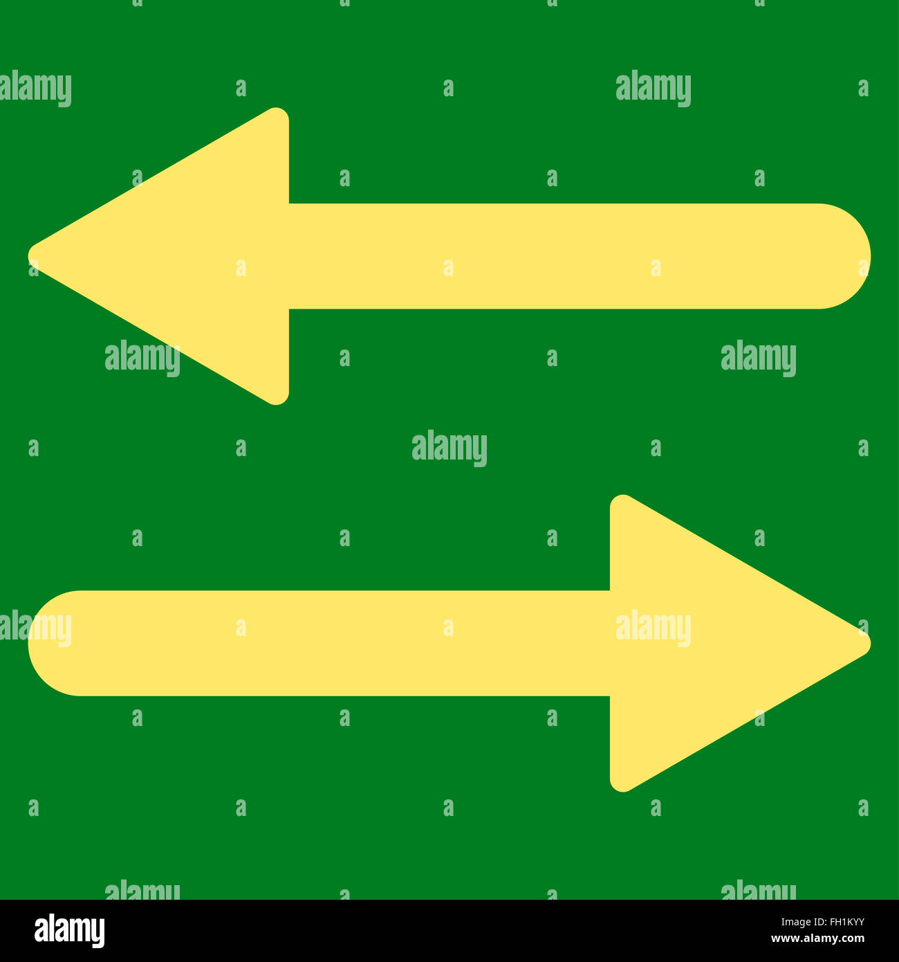 Arrows Exchange Horizontal flat yellow color icon Stock Photo - Alamy