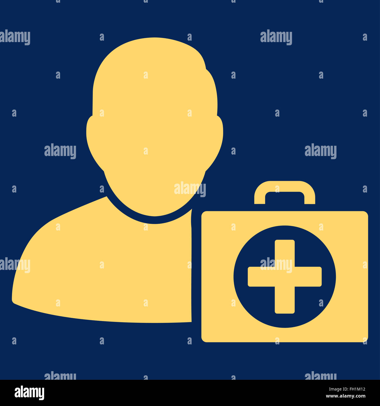 First Aid Man Icon Stock Photo - Alamy