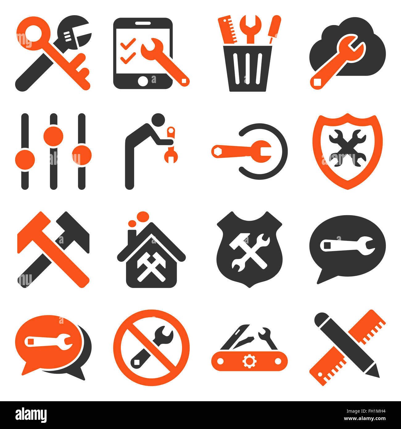 Options and service tools icon set Stock Photo - Alamy