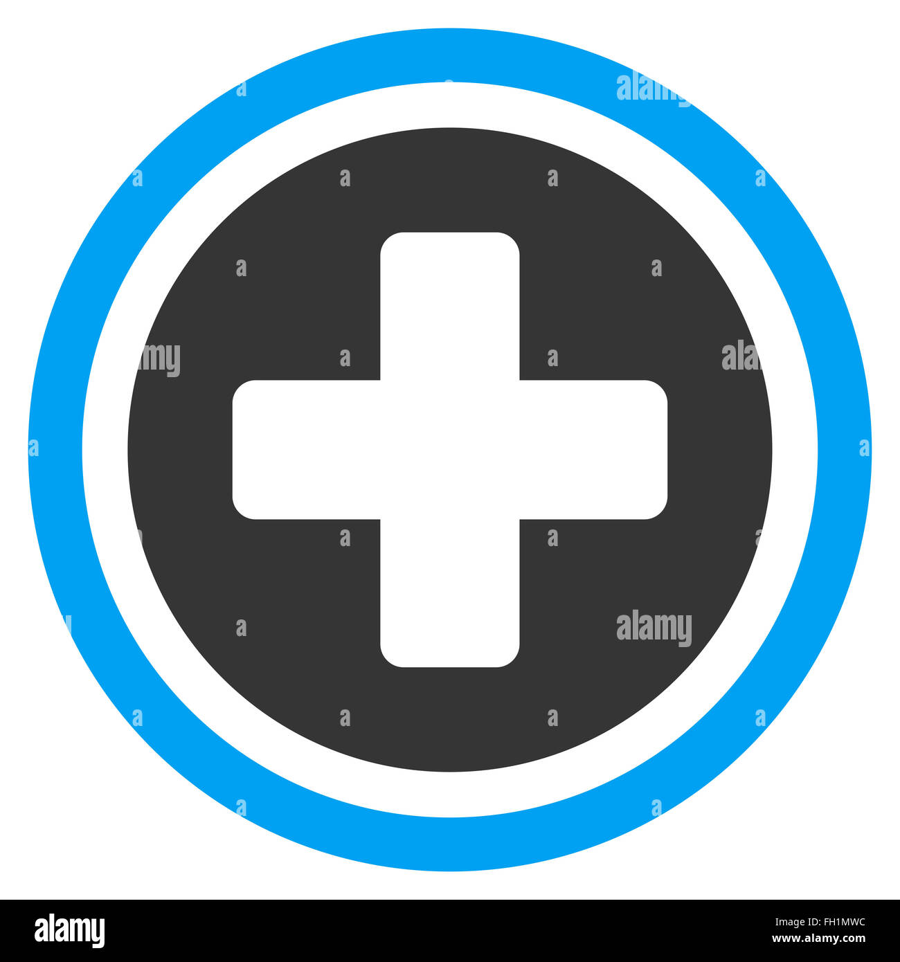 Rounded Cross Icon Stock Photo - Alamy