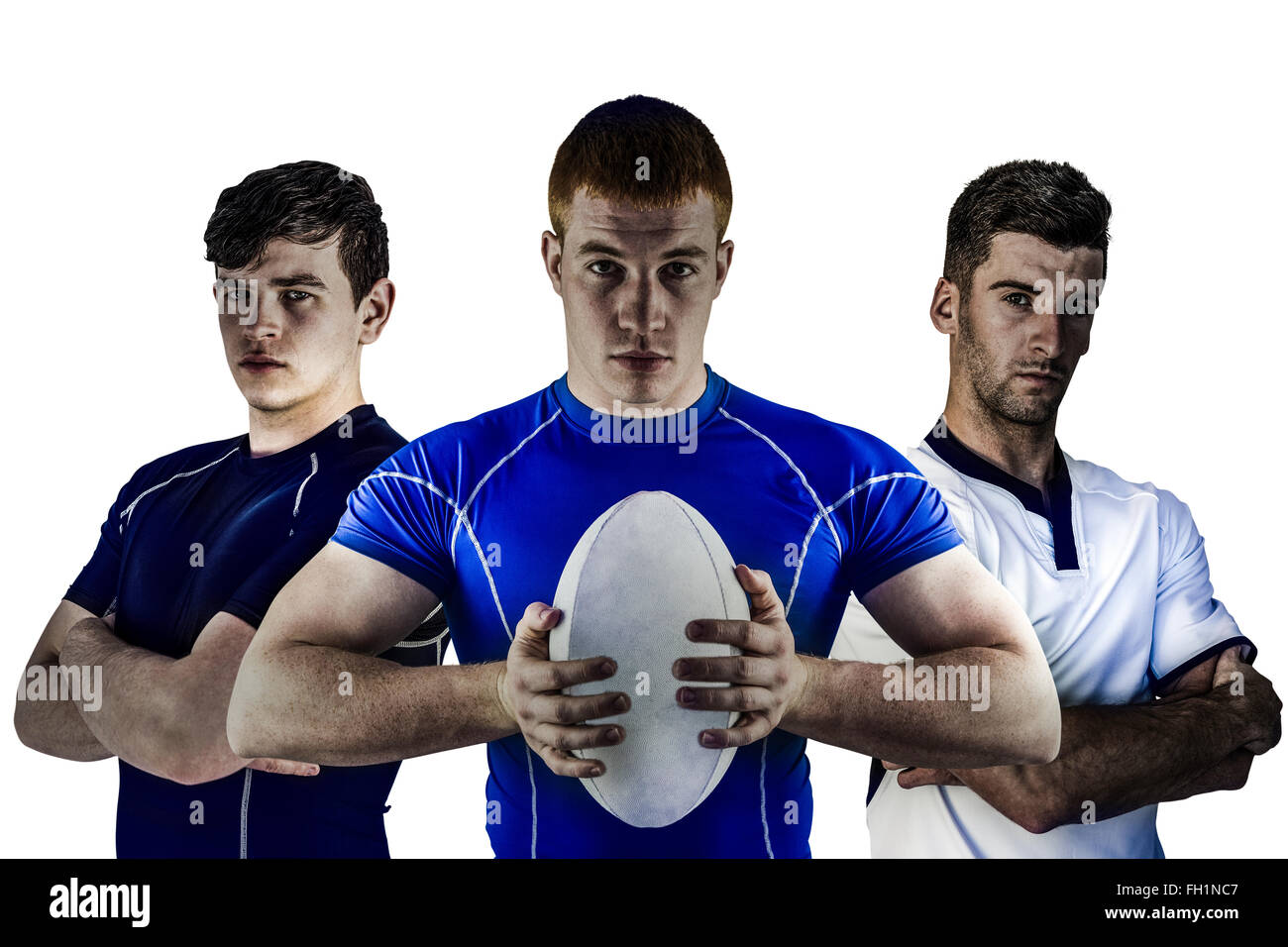 Group of Tough rugby players Stock Photo - Alamy