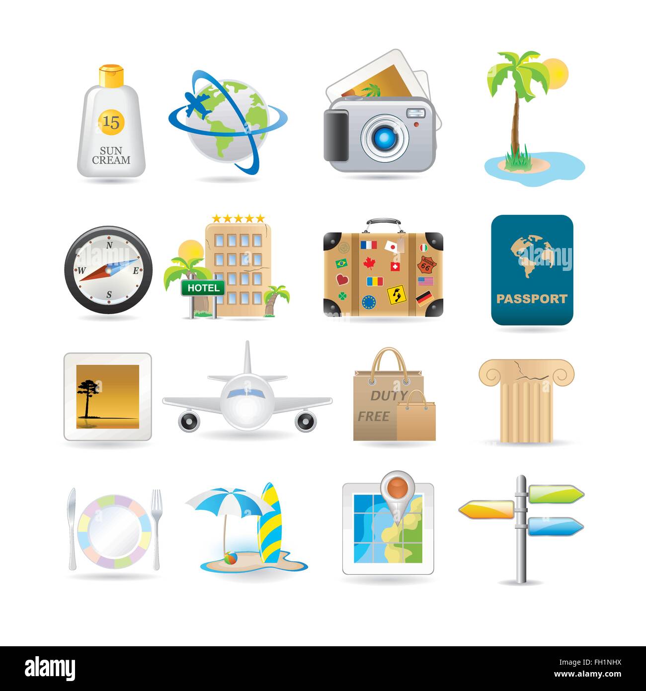 Travel icon set Stock Vector Image & Art - Alamy