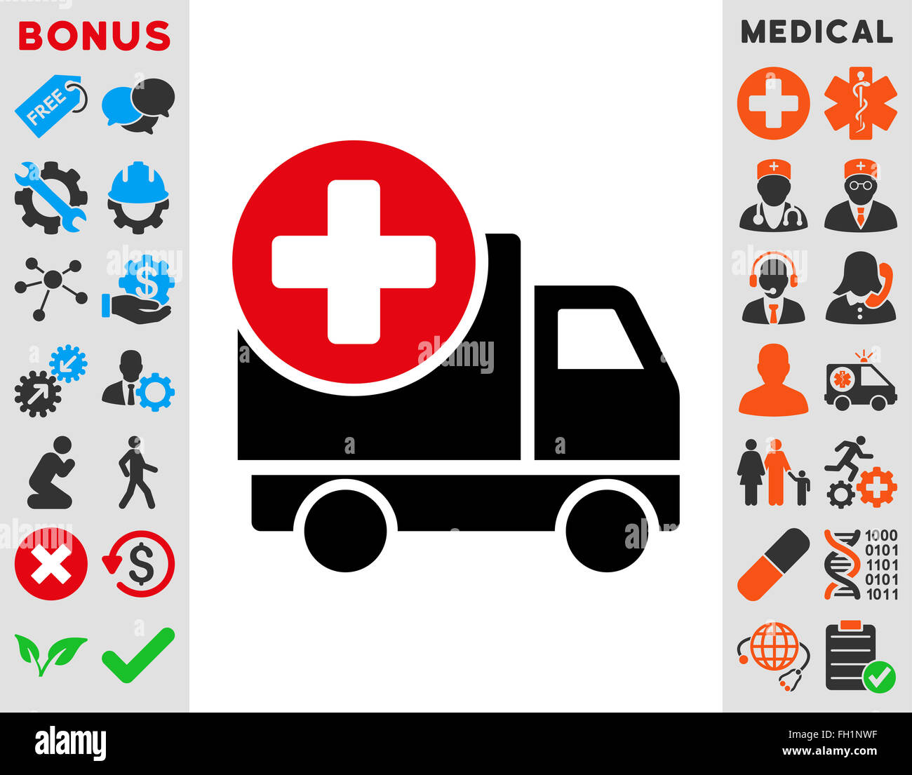 Medical Delivery Icon Stock Photo - Alamy