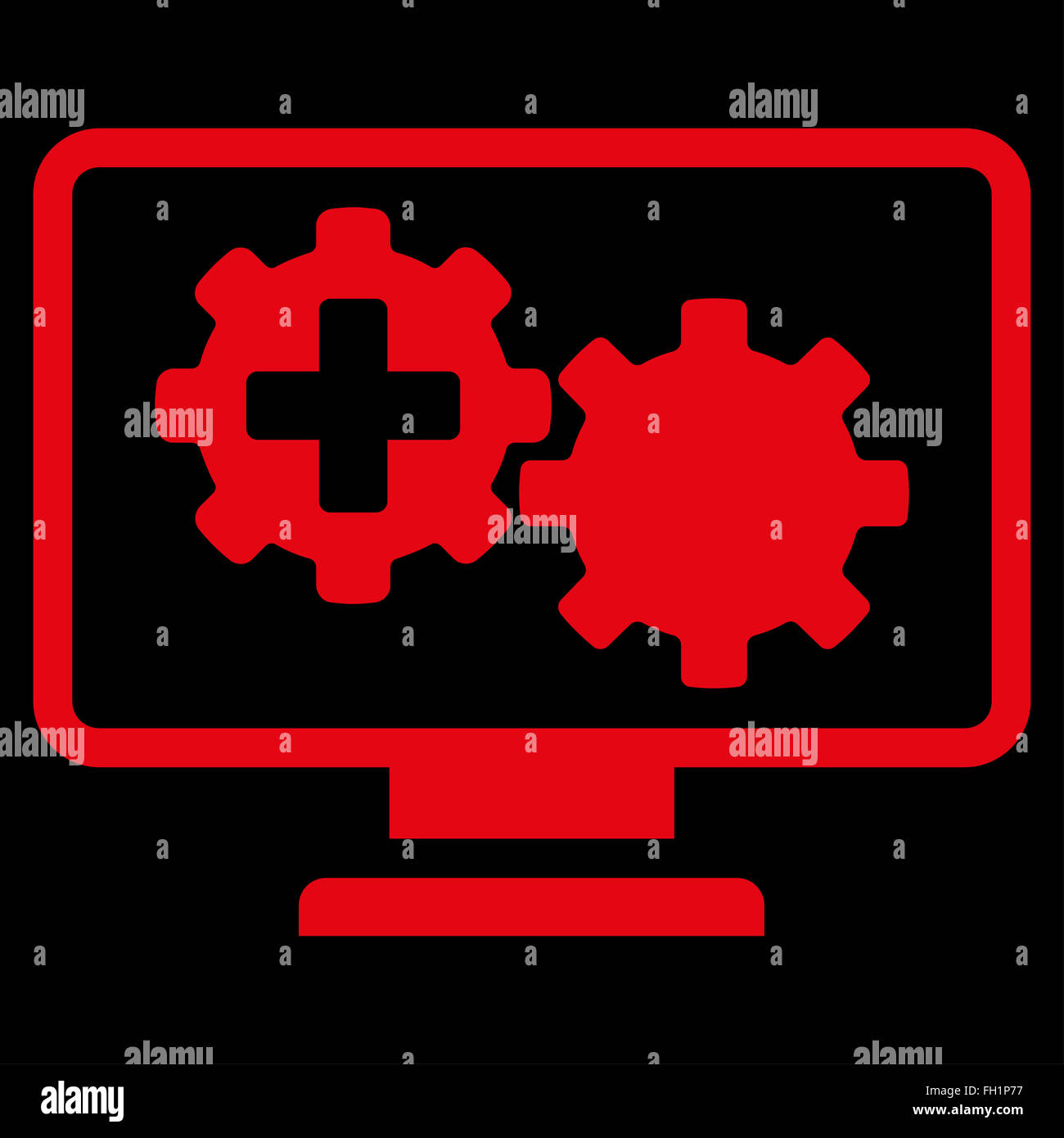 Medical Process Monitoring Icon Stock Photo - Alamy