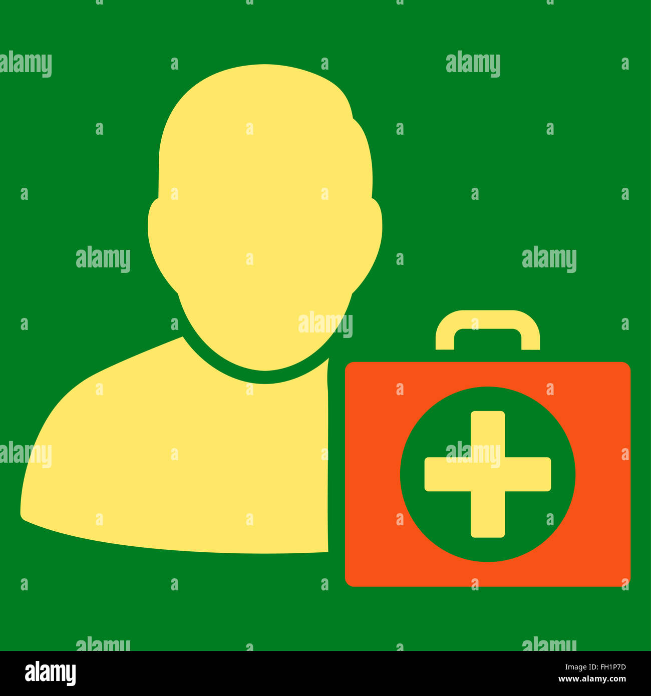 First Aid Man Icon Stock Photo - Alamy