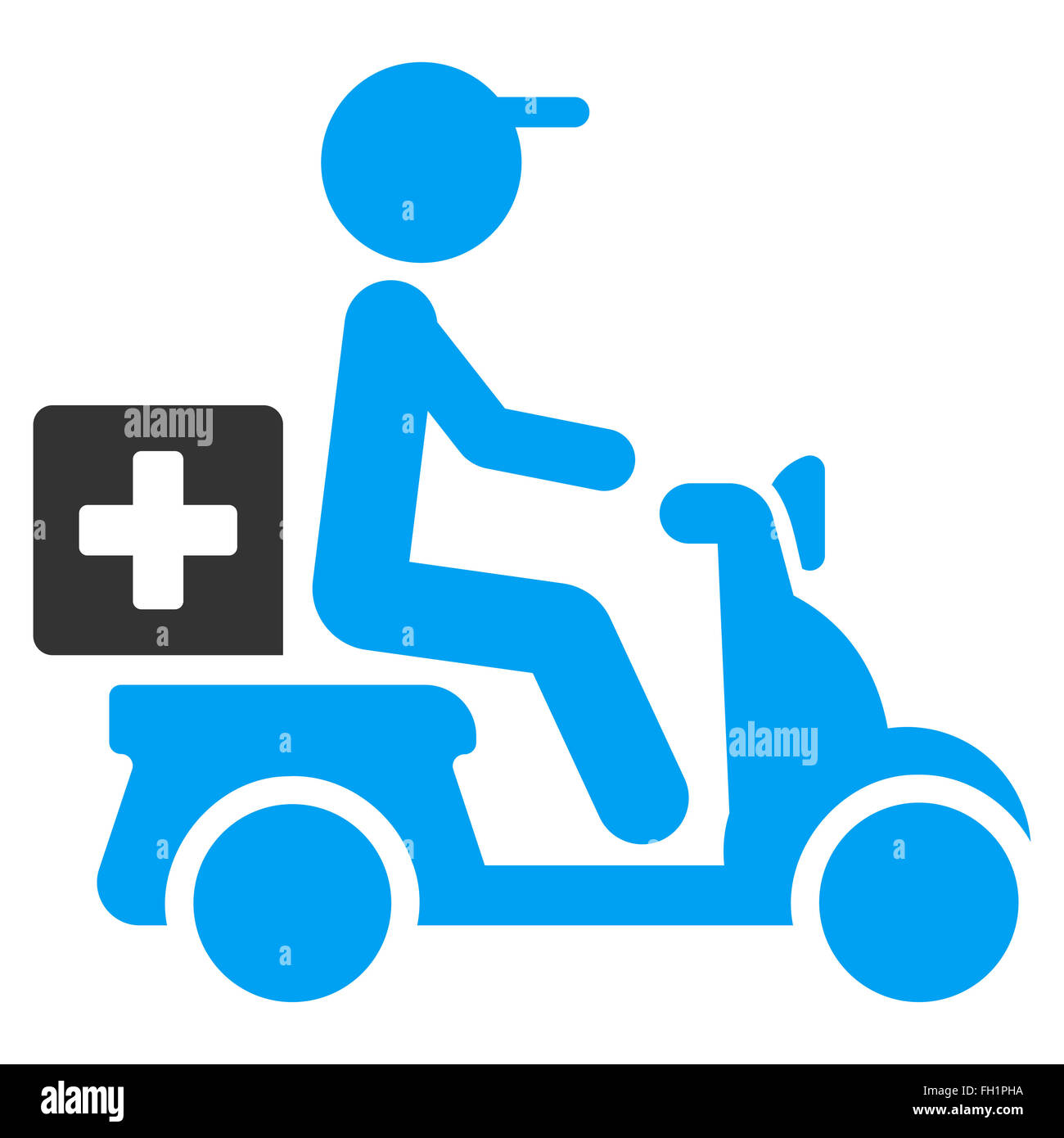 Drugs Motorbike Delivery Icon Stock Photo - Alamy