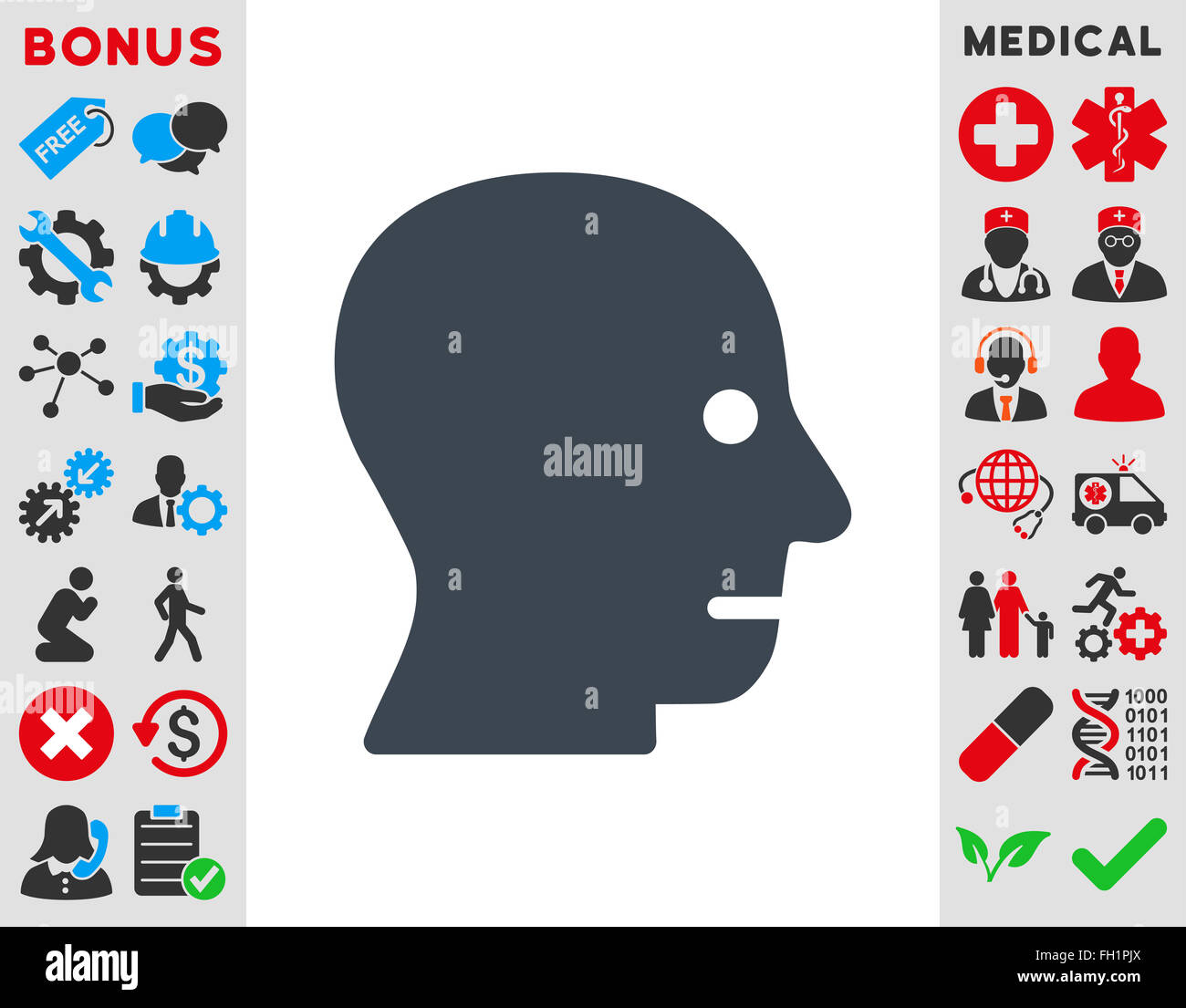 Patient Head Icon Stock Photo - Alamy