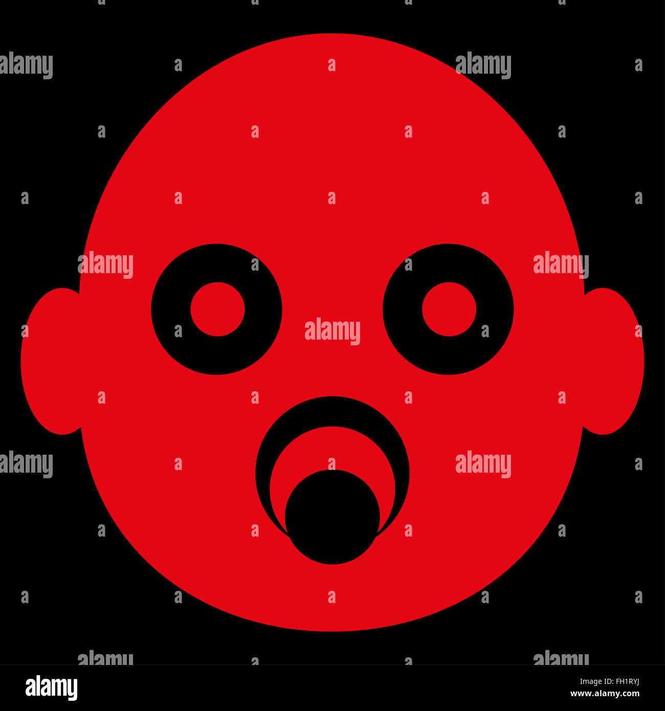 Baby Head Icon Stock Photo - Alamy