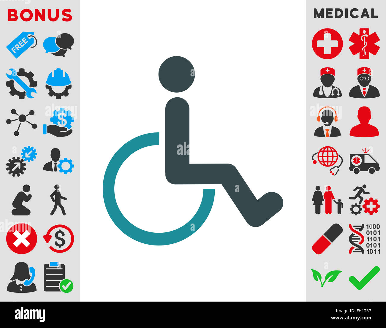 Disabled Person Icon Stock Photo - Alamy