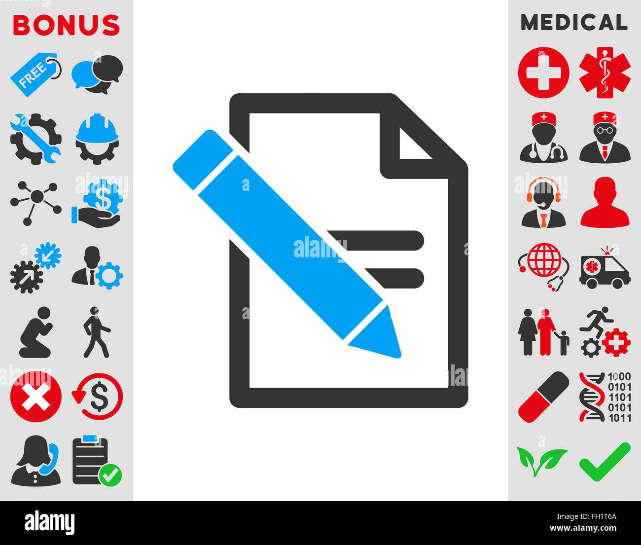 Edit Records Icon Stock Photo - Alamy