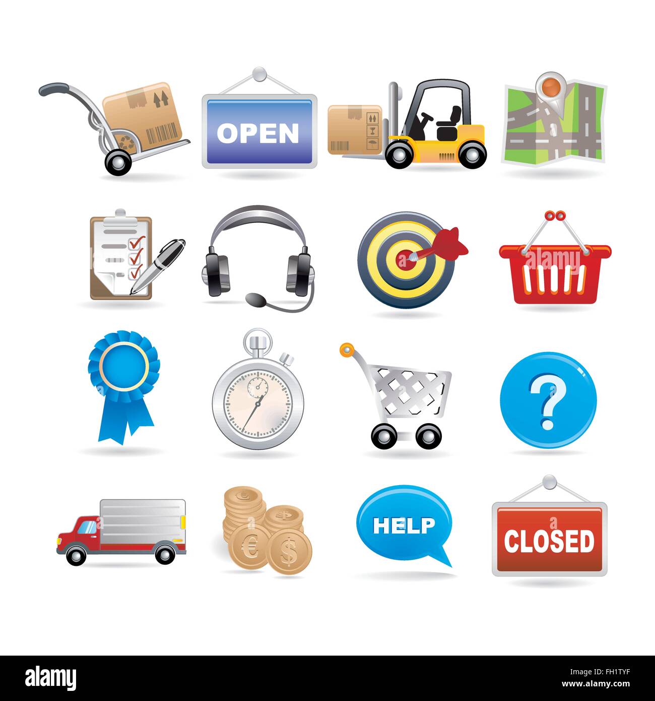 Logistic icon Stock Vector Images - Alamy