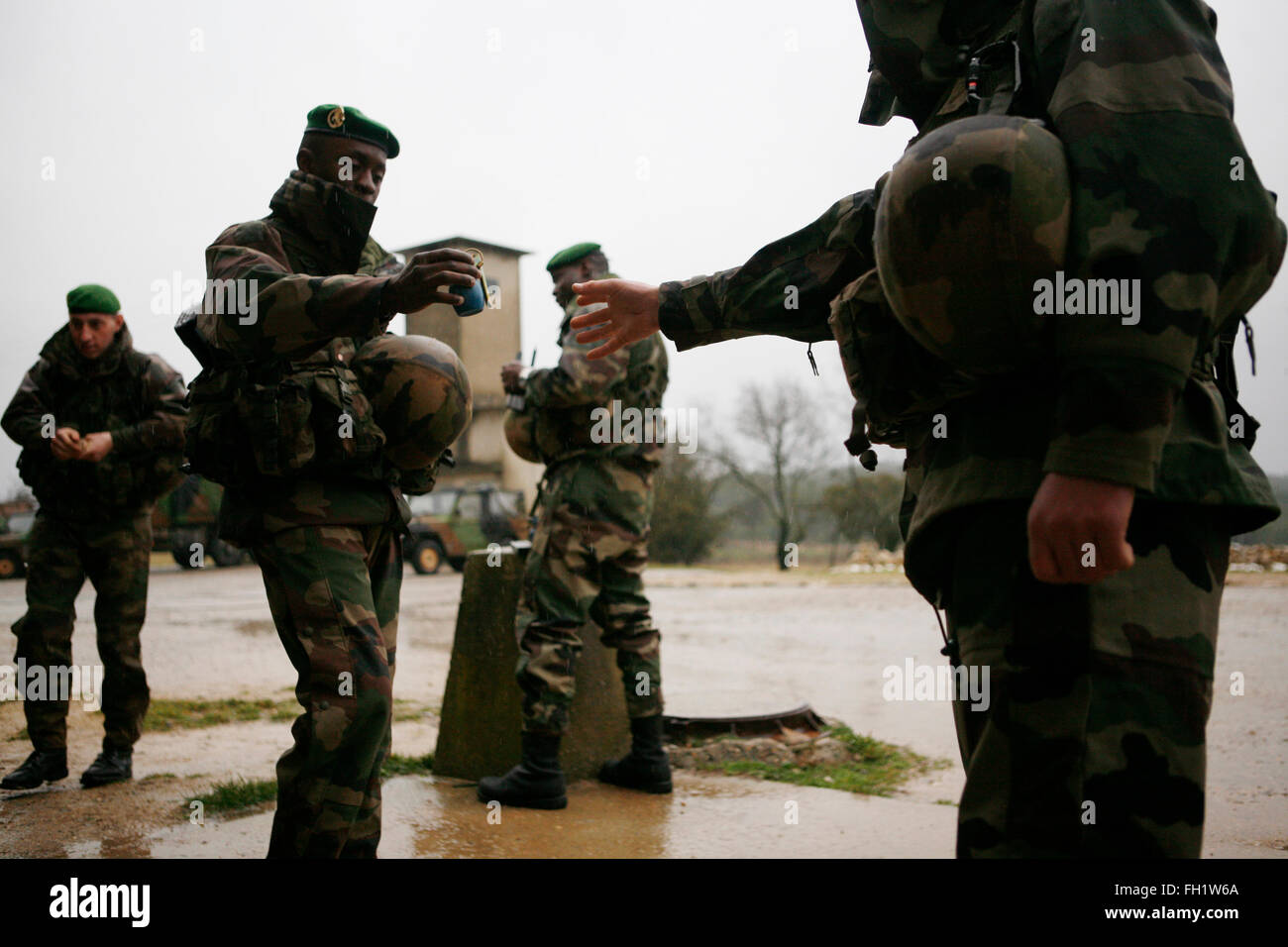 Member of the French Foreign Legion take part in a training assault on ...