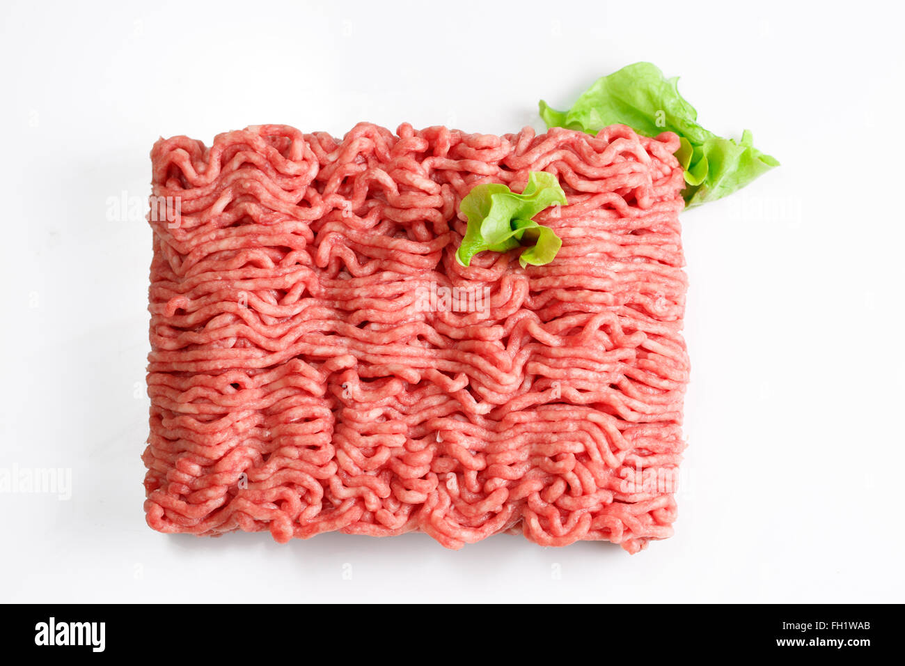 Forcemeat isolated on white background. Top view Stock Photo - Alamy