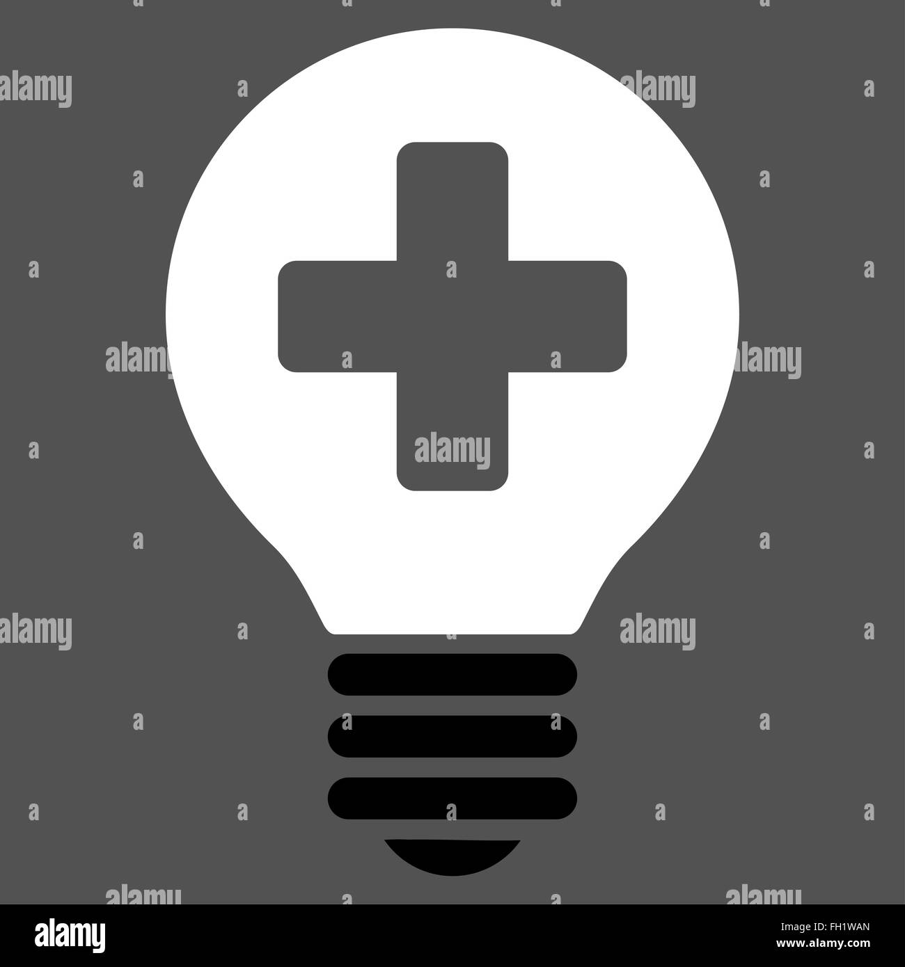 Healh Care Bulb Icon Stock Photo - Alamy