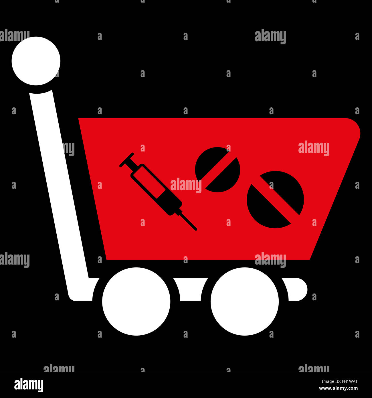 Medication Shopping Cart Icon Stock Photo - Alamy