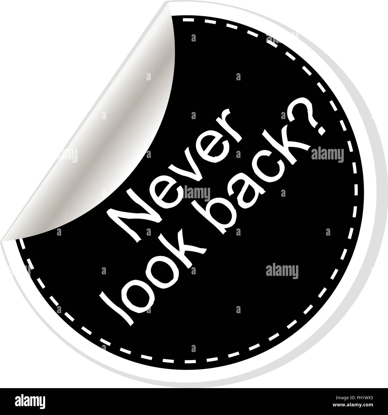 Never look back. Inspirational motivational quote. Simple trendy design ...