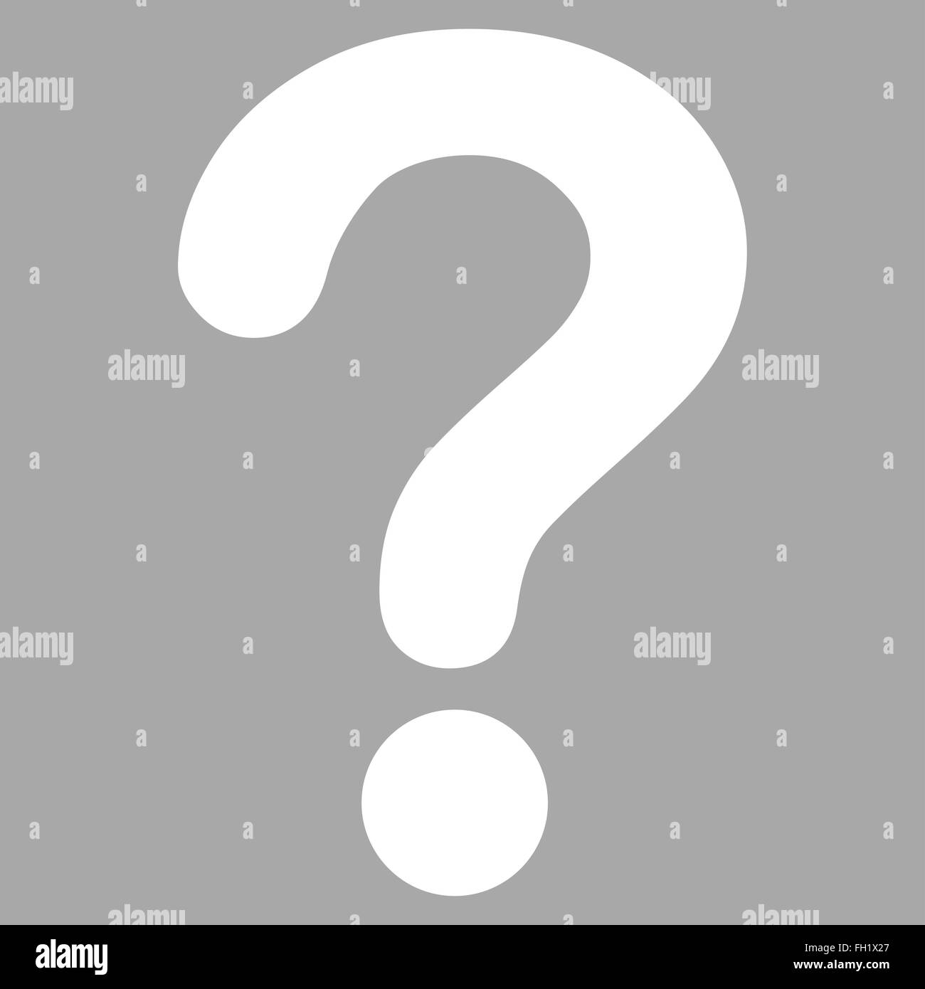 Question flat white color icon Stock Photo - Alamy