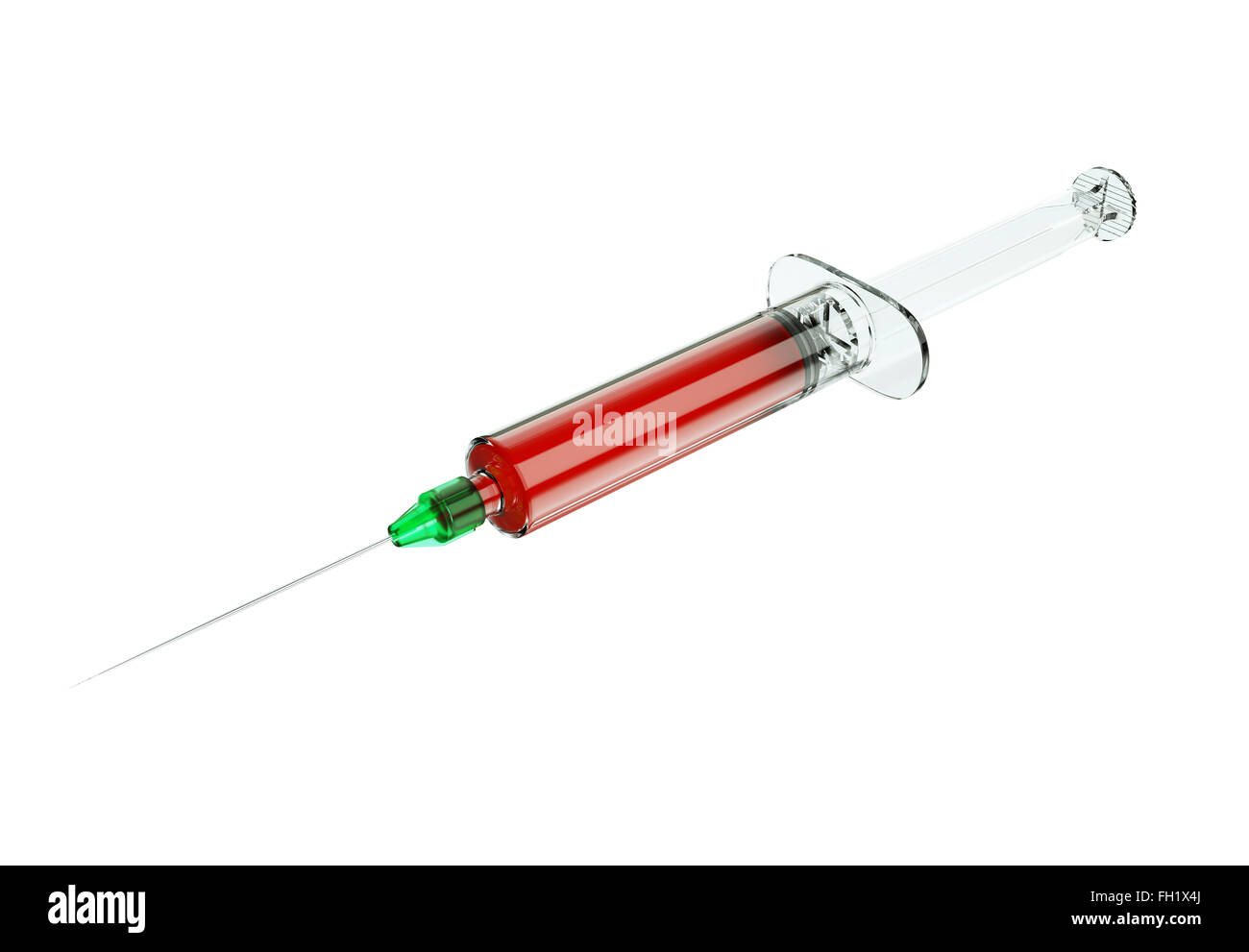 Medical syringe with drugs for injection isolated on white Stock Photo ...