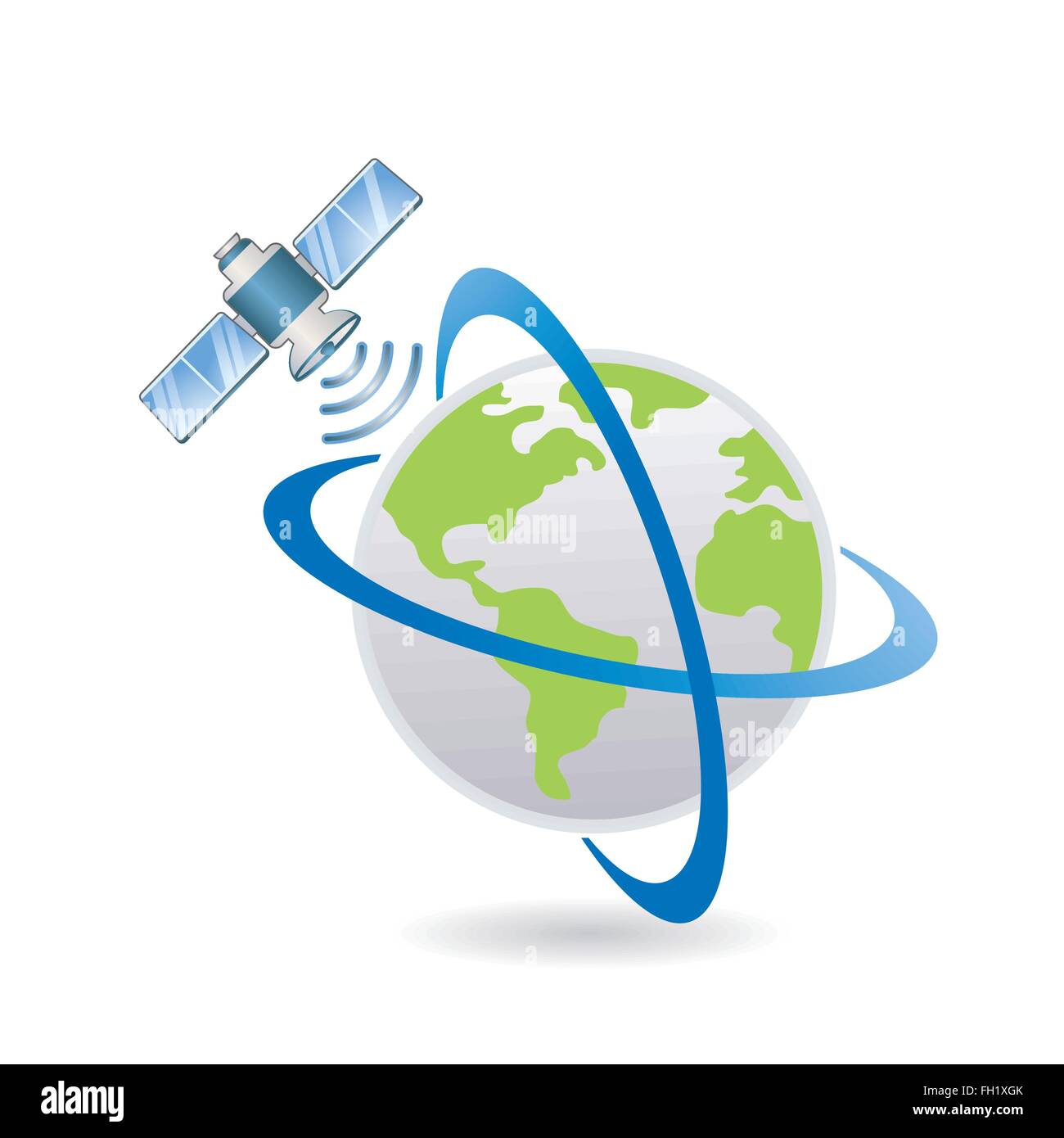 Satellite earth vector internet Stock Vector Images - Alamy