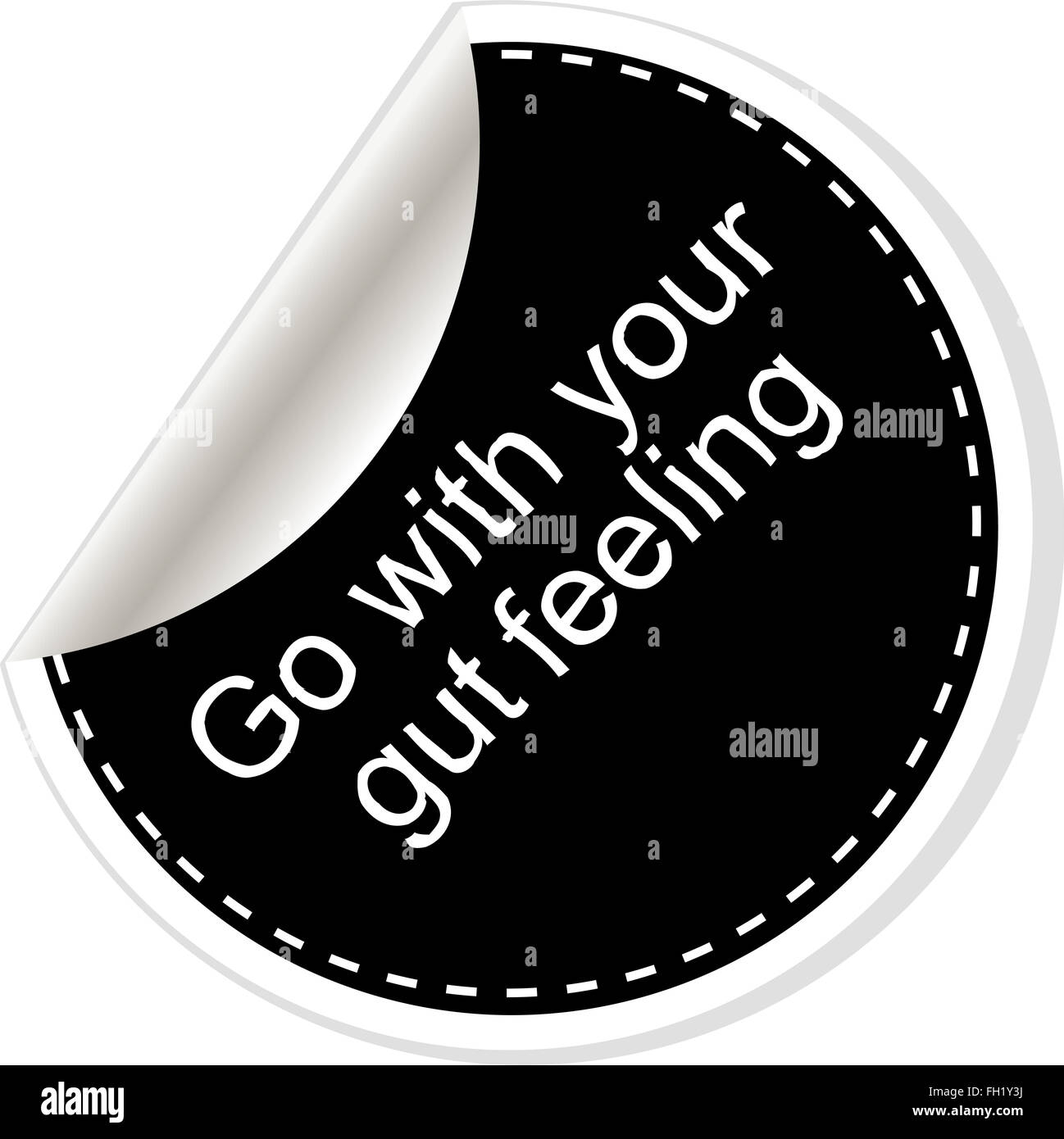Go with your gut feeling. Inspirational motivational quote. Simple ...