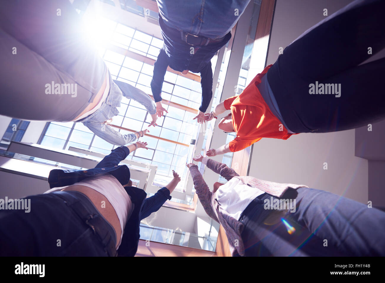 happy students celebrate Stock Photo - Alamy