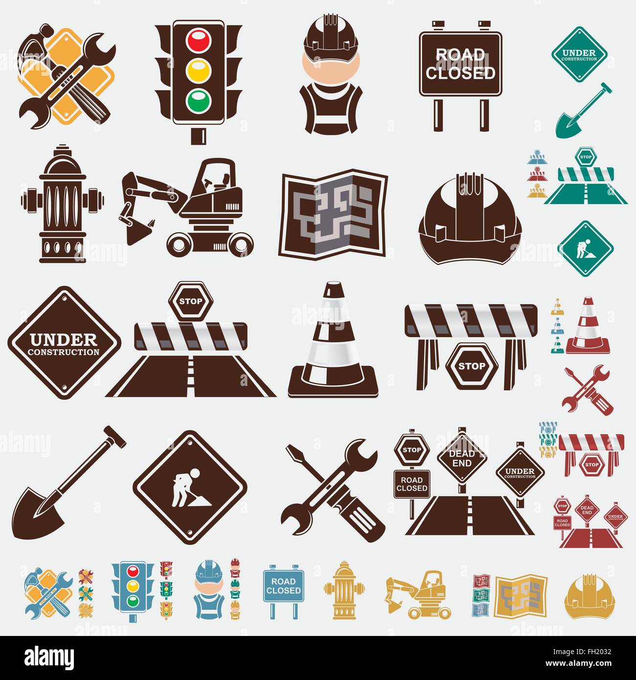 road set in five colors Stock Vector Image & Art - Alamy