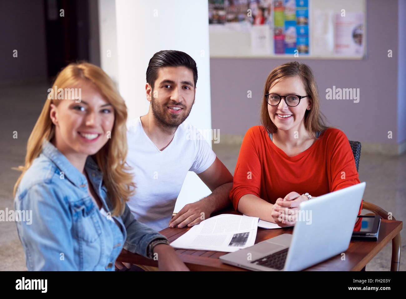 students group standing together as team Stock Photo - Alamy