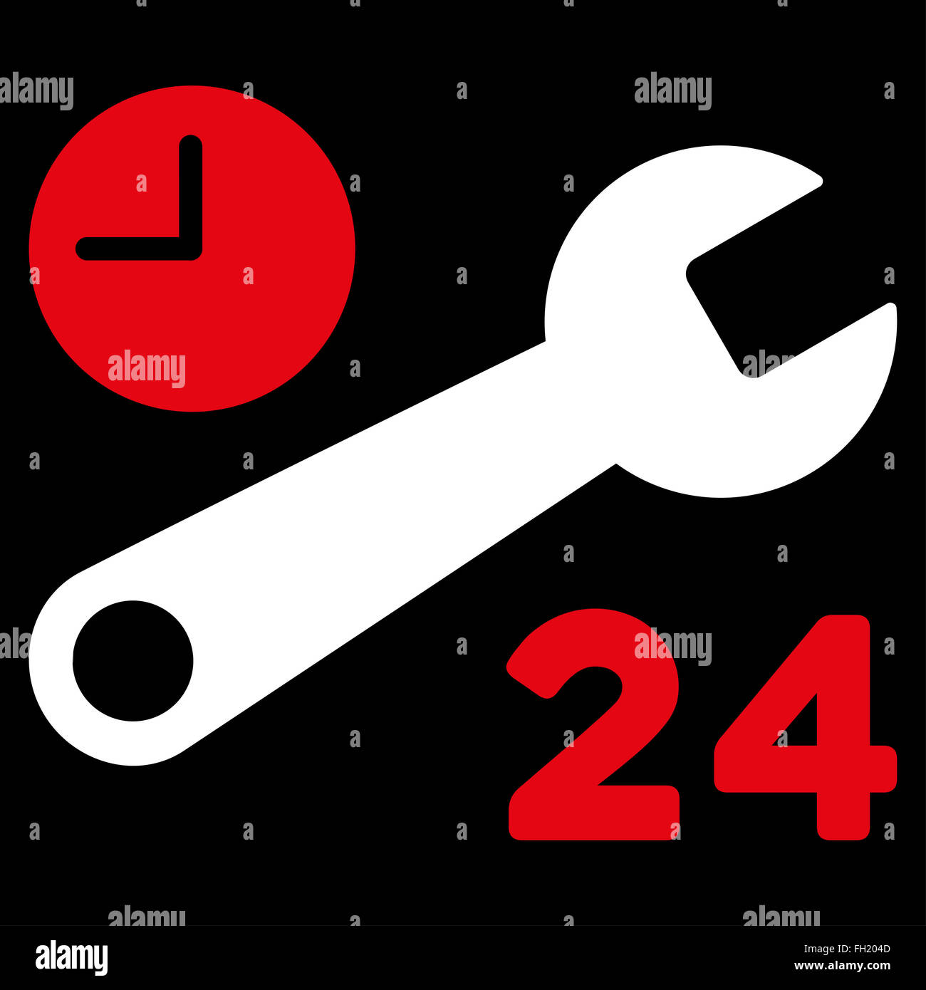 Service Hours Icon Stock Photo - Alamy