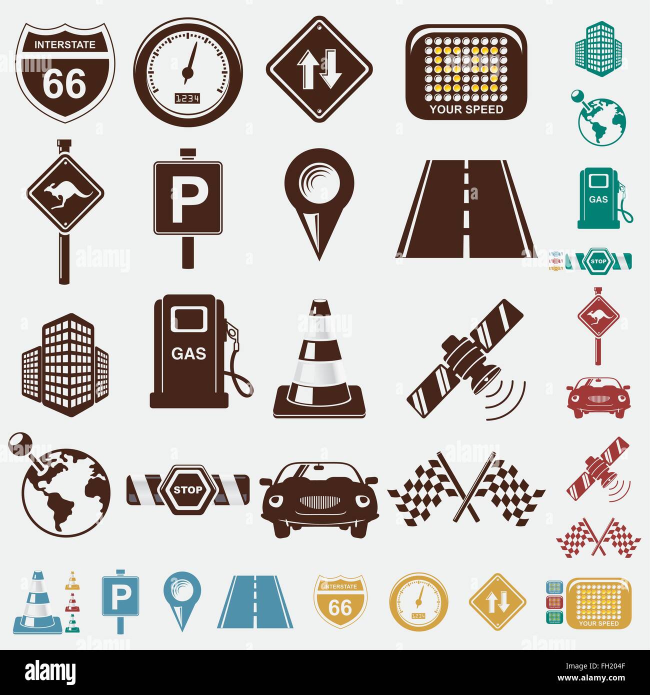 Interstate road Stock Vector Images - Alamy