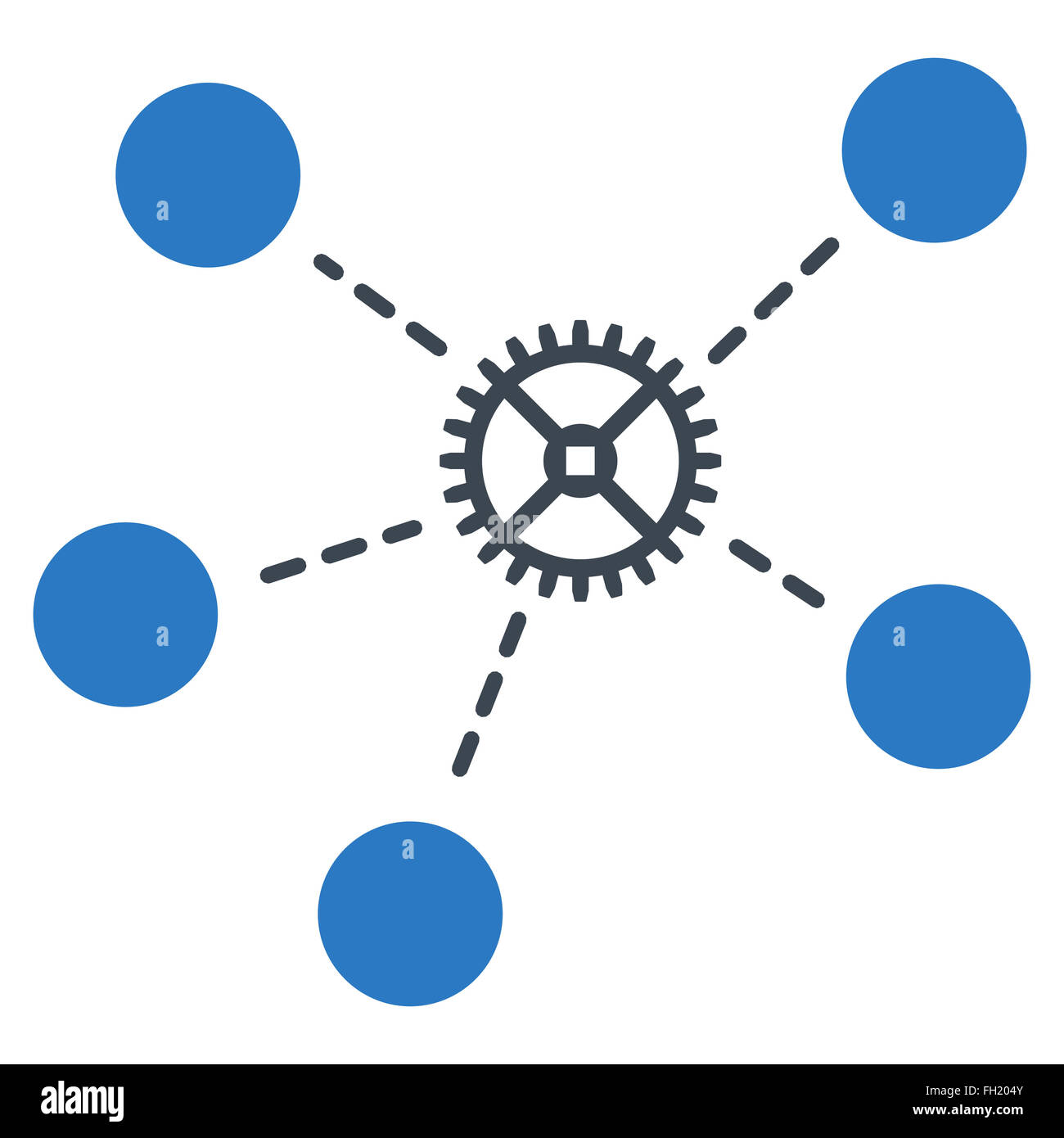 Gear Links Icon Stock Photo - Alamy