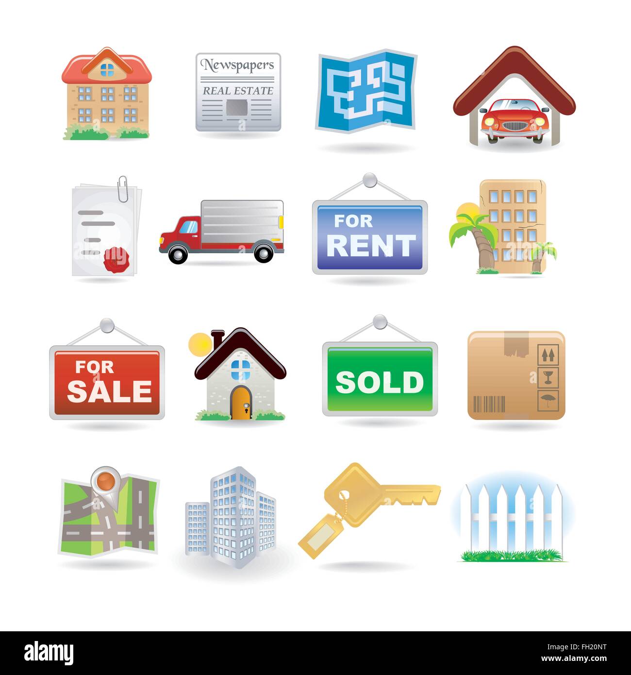 real estate icons Stock Vector Image & Art - Alamy