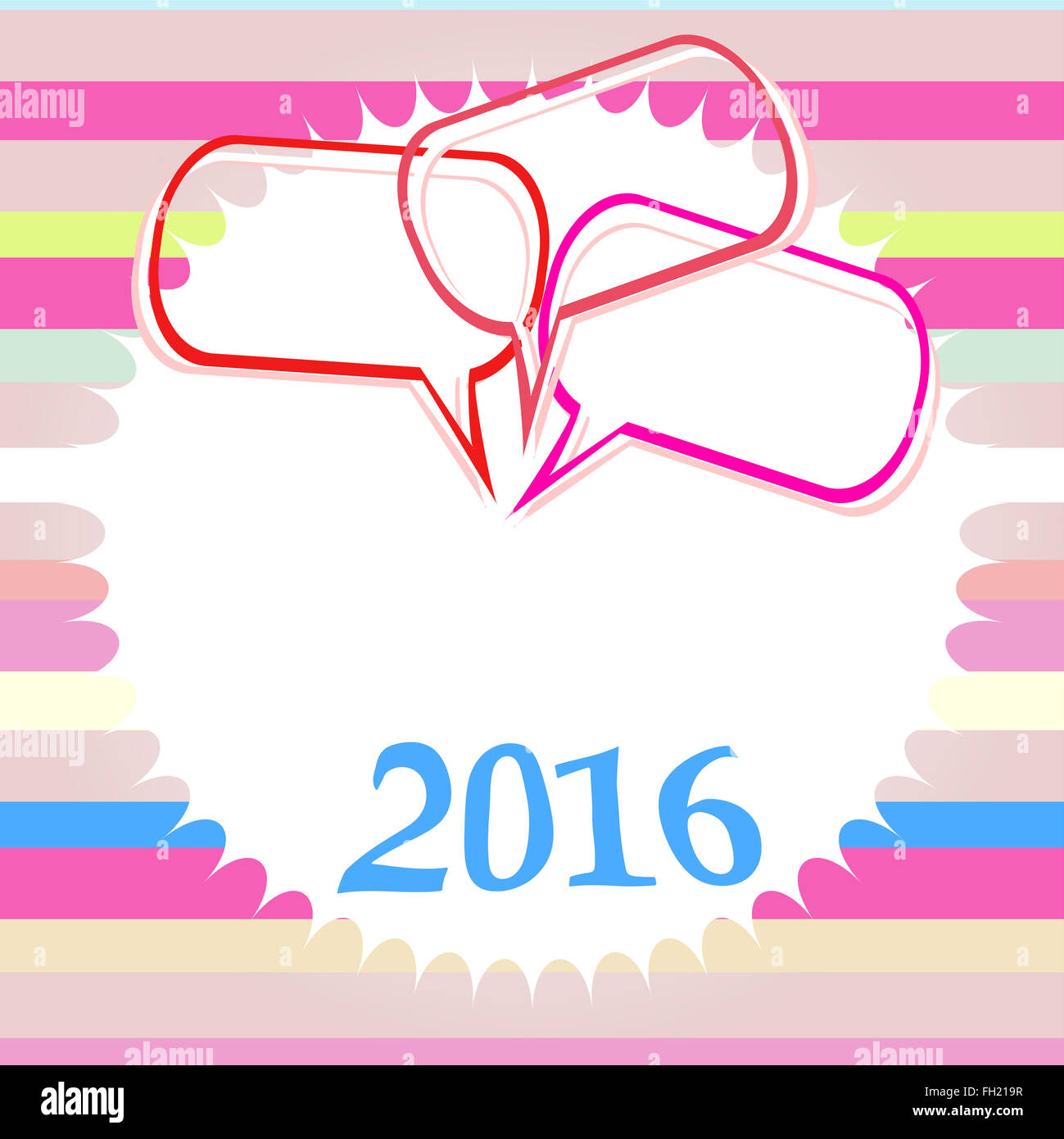 Happy New Year 2016 colorful greeting card. holiday design. Party ...