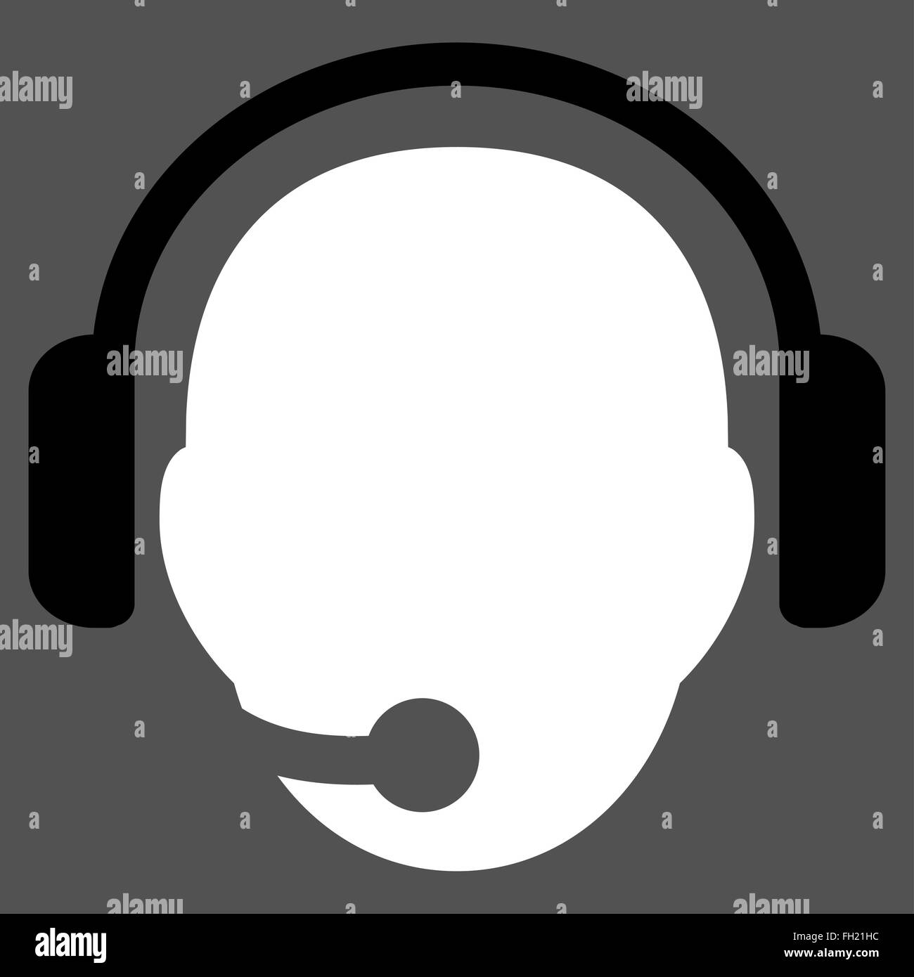 Operator Head Icon Stock Photo - Alamy