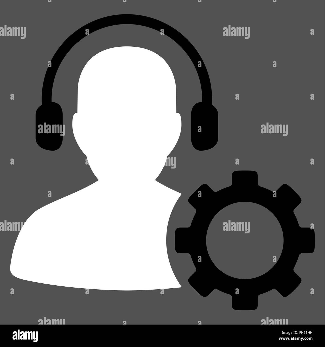 Call center operator avatar Black and White Stock Photos & Images - Alamy
