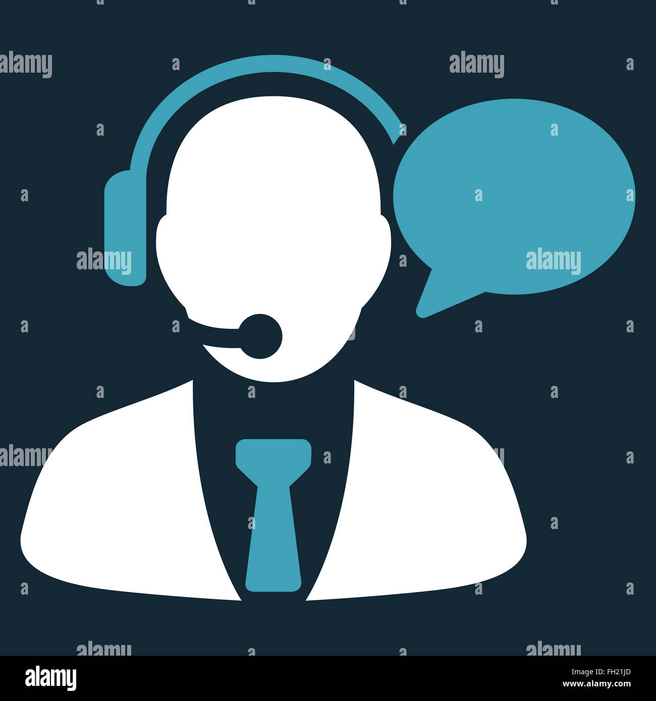 Support Manager Message Icon Stock Photo - Alamy