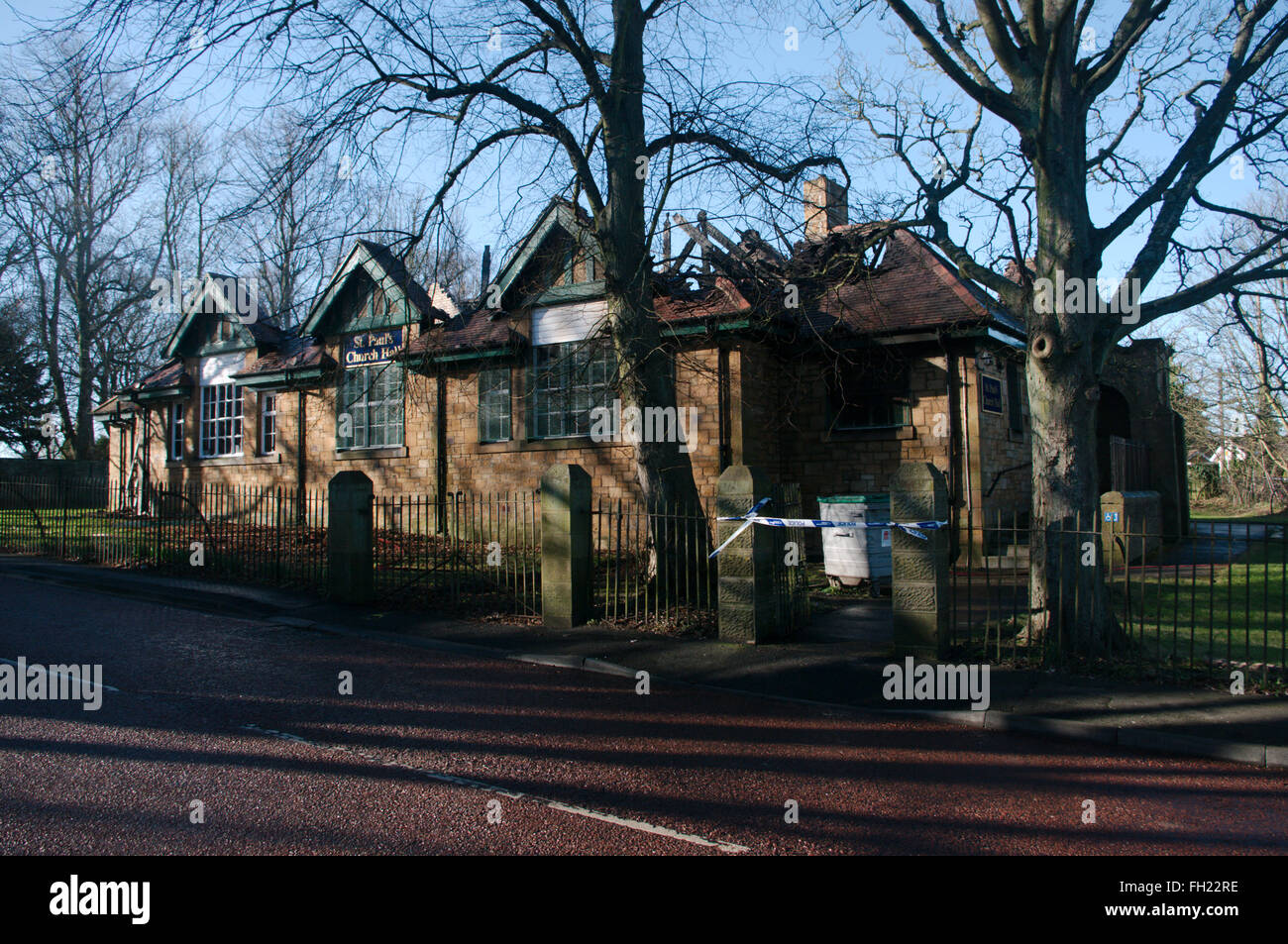 Winlaton, Gateshead, UK. 23 February 2016. Huge fire destroys 100-year ...