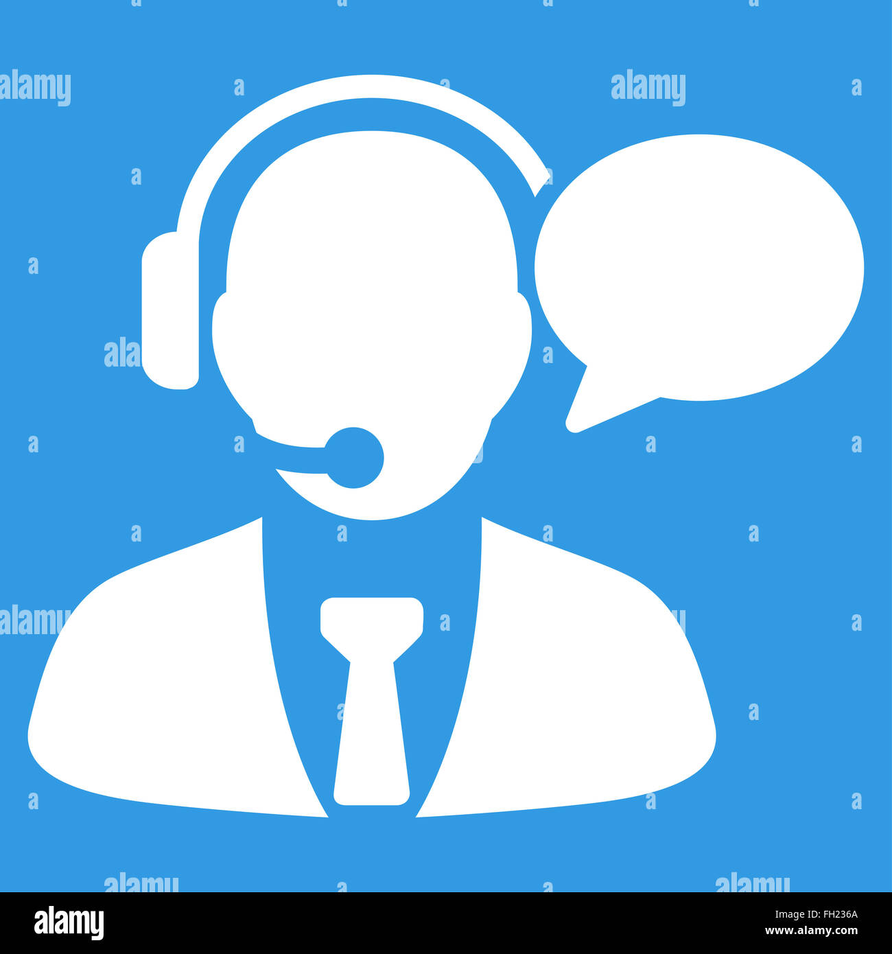Support Manager Message Icon Stock Photo - Alamy