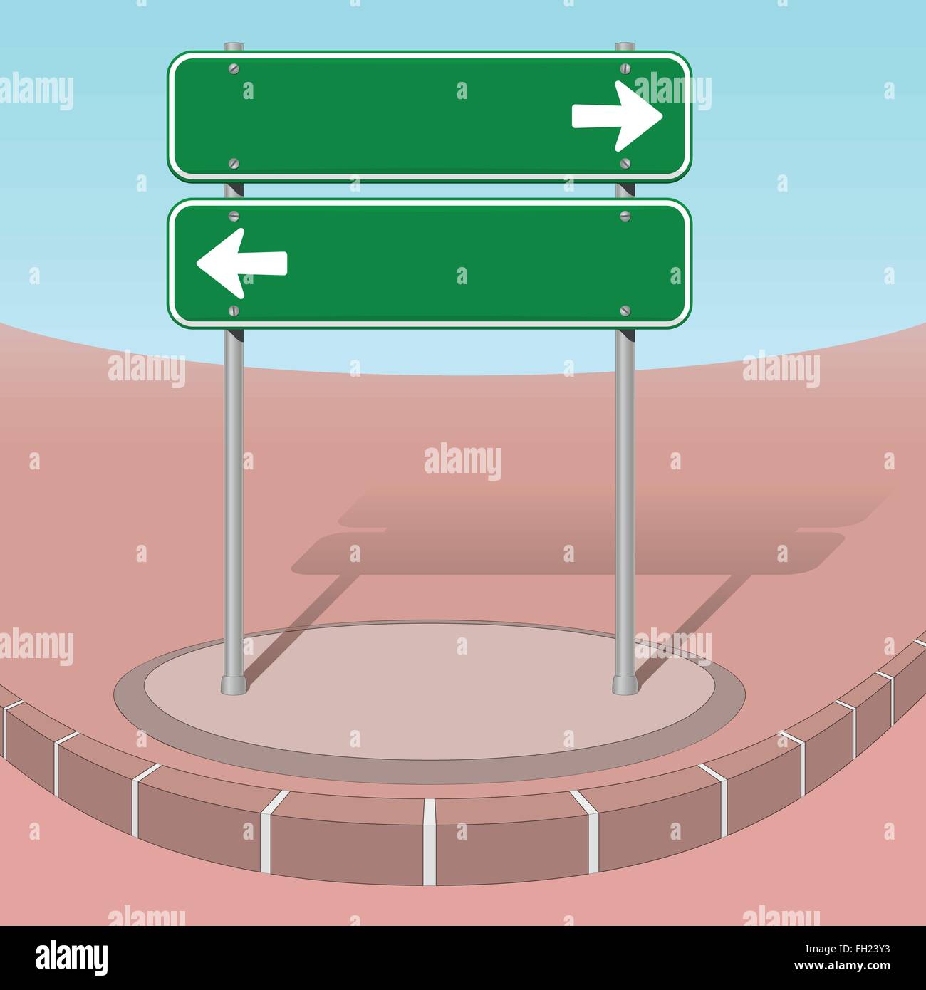 Roundabout sign right Stock Vector Images - Alamy