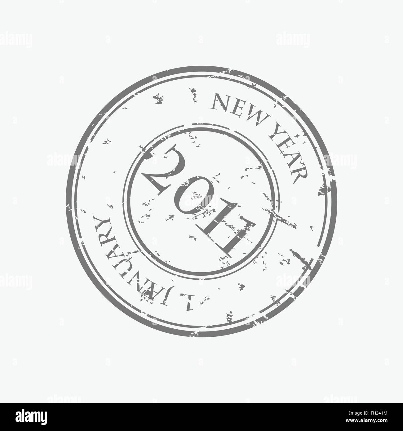 New Year stamp Stock Vector Image & Art - Alamy