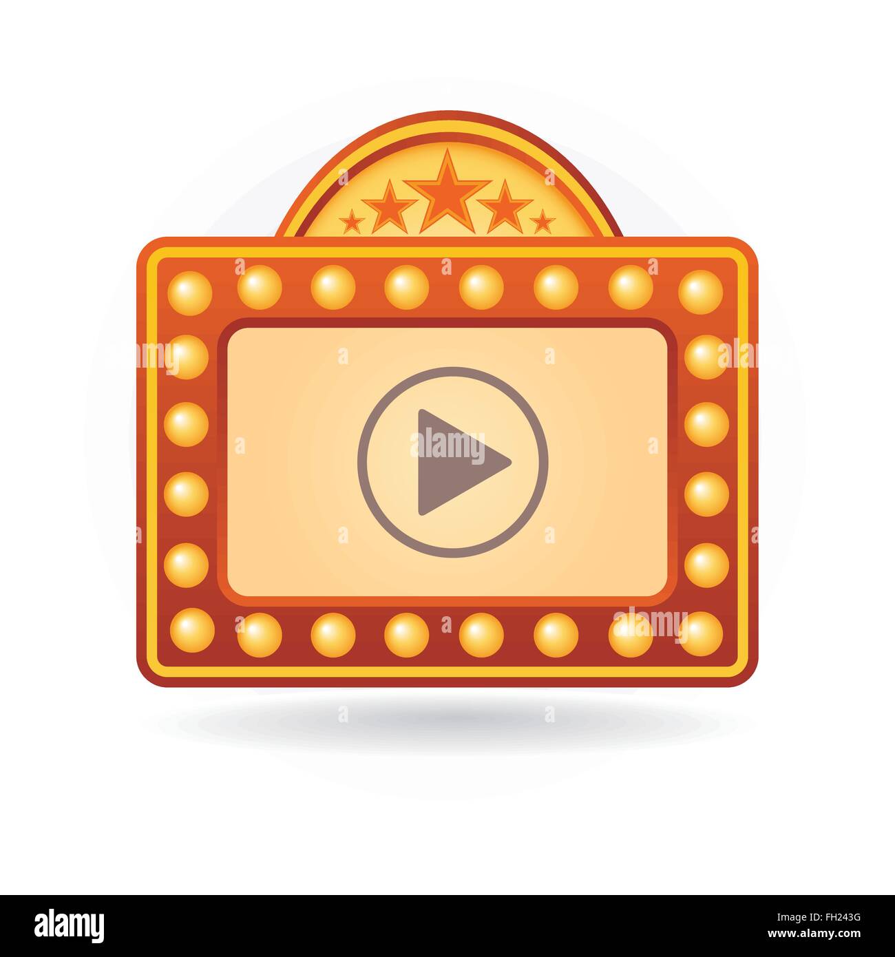 Neon movie sign Cut Out Stock Images & Pictures - Alamy