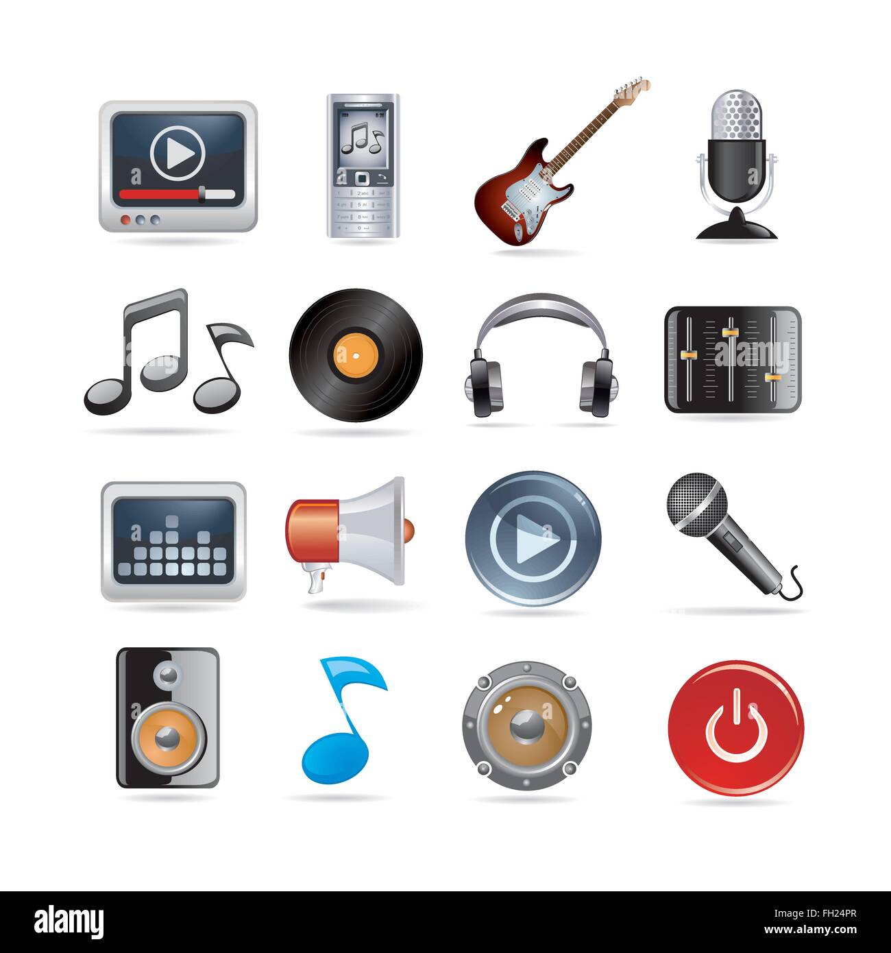 Music icons set Stock Vector Image & Art - Alamy