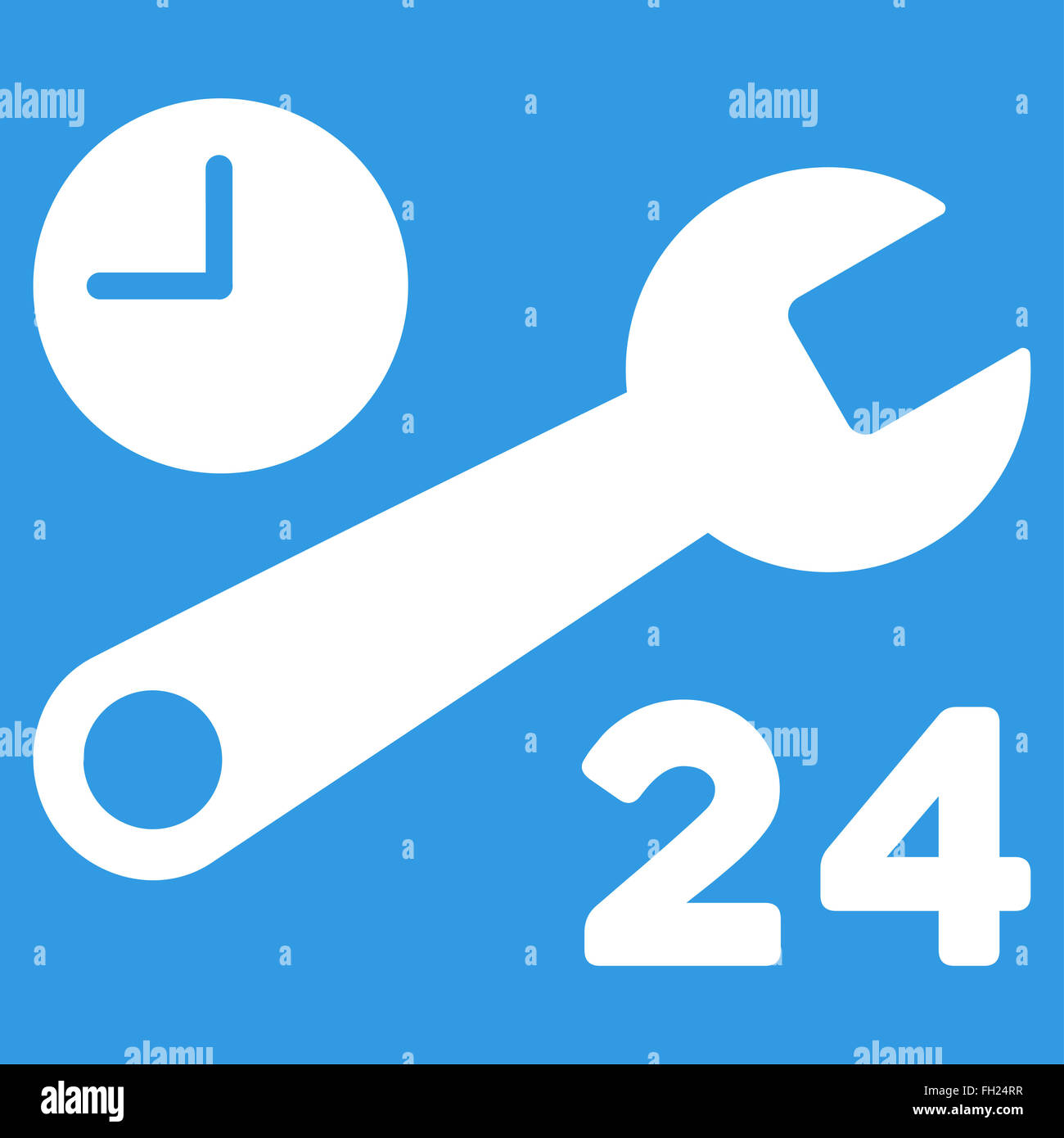 Service Hours Icon Stock Photo - Alamy