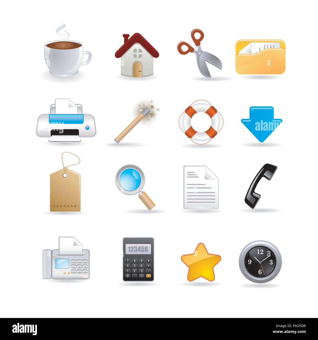 Vector illustration of universal set of icons Stock Vector Image & Art ...
