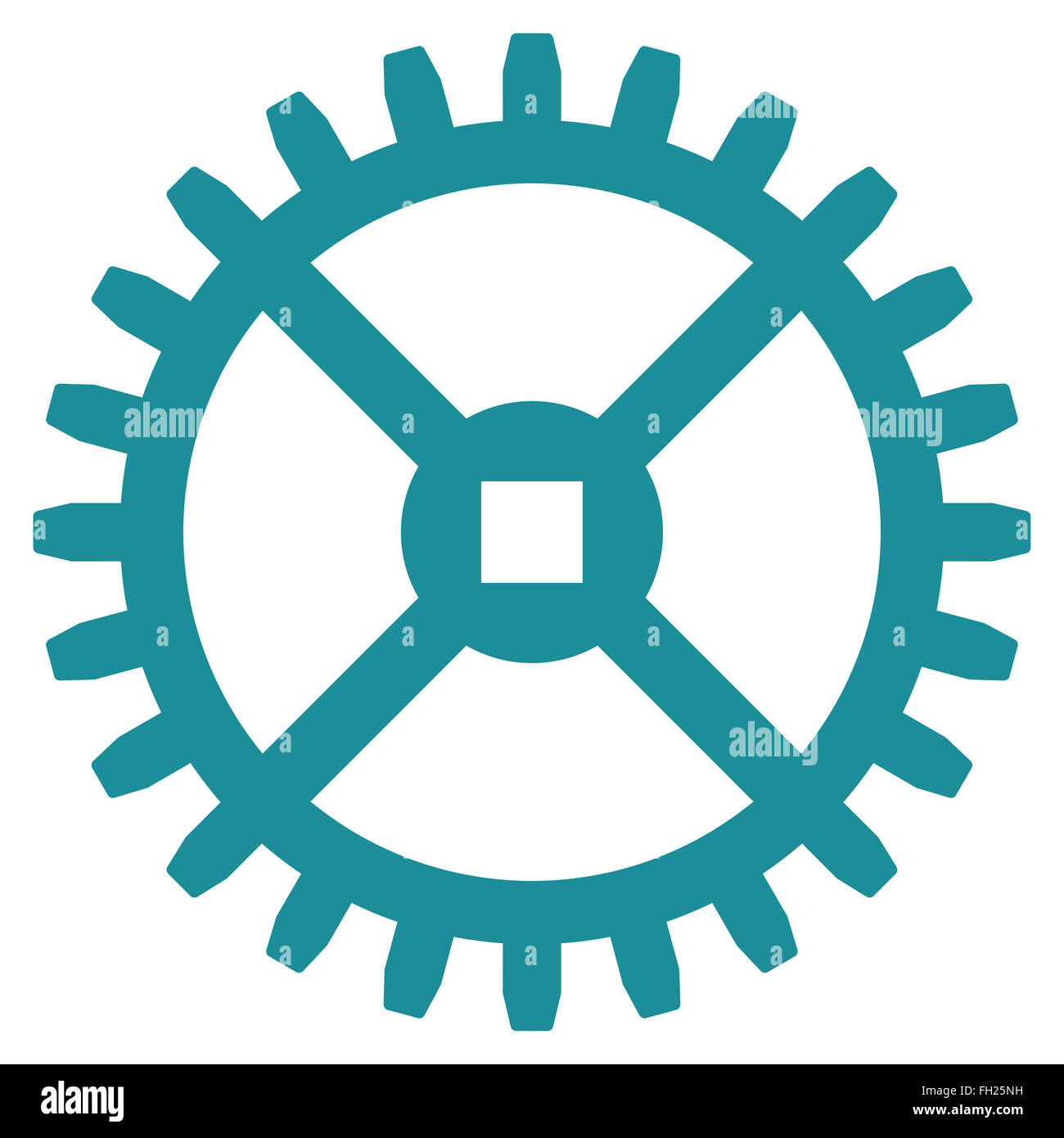 Clock Gear Icon Stock Photo - Alamy