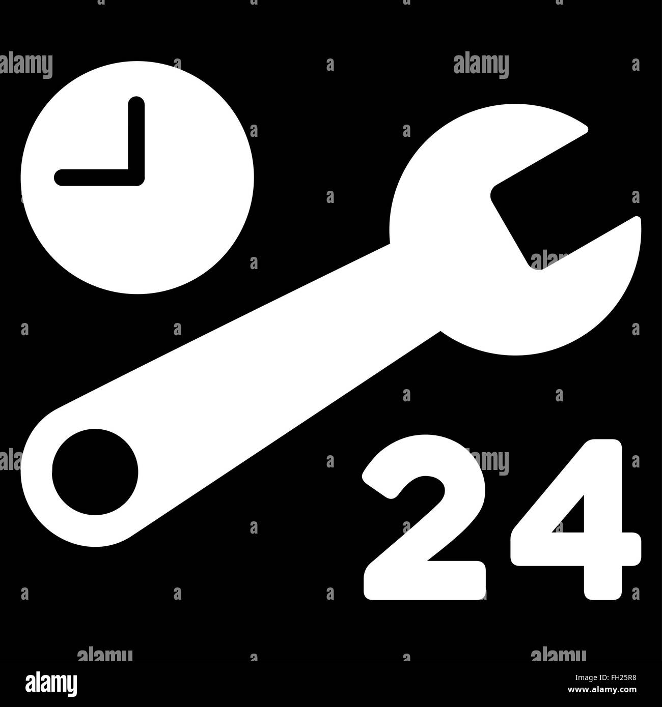 Service Hours Icon Stock Photo - Alamy