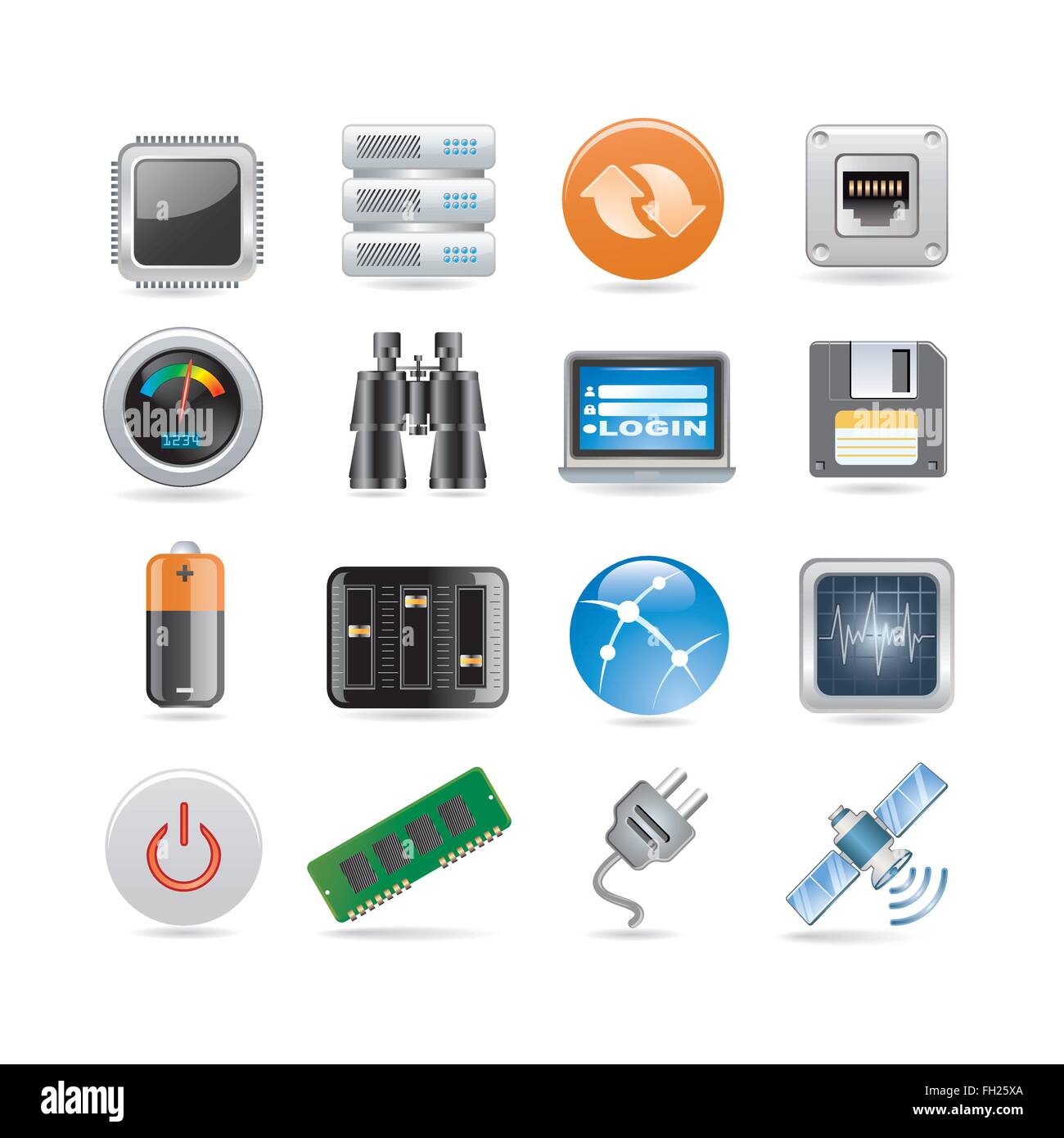 Hosting icon set Stock Vector Image & Art - Alamy