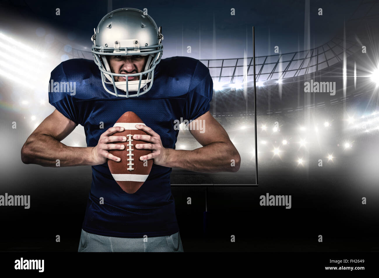 Angry american football player hi-res stock photography and images - Alamy