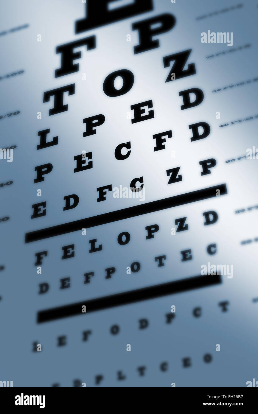 An eye sight test chart Stock Photo - Alamy
