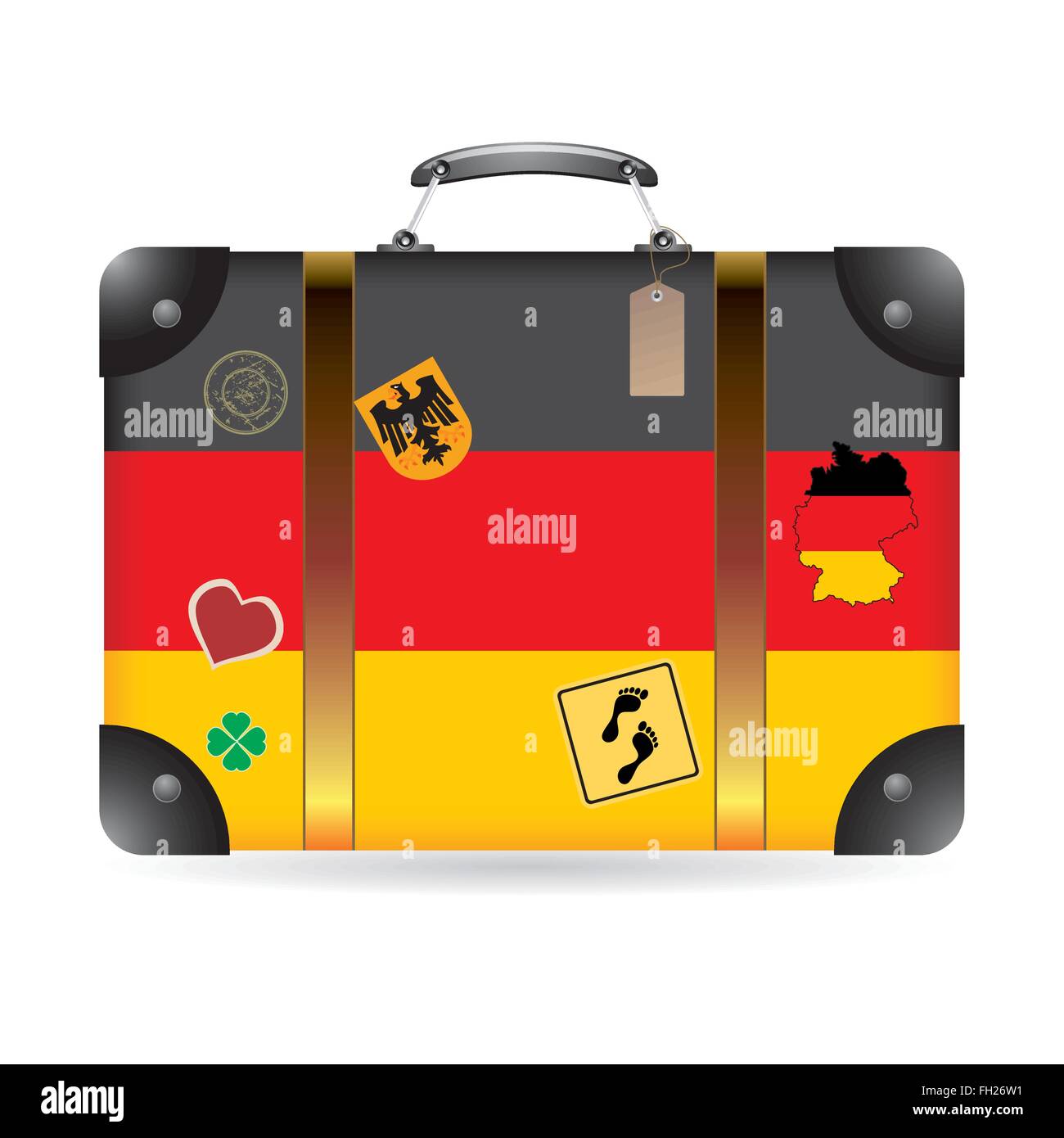 Germany flag on travel suitcase hi-res stock photography and images - Alamy