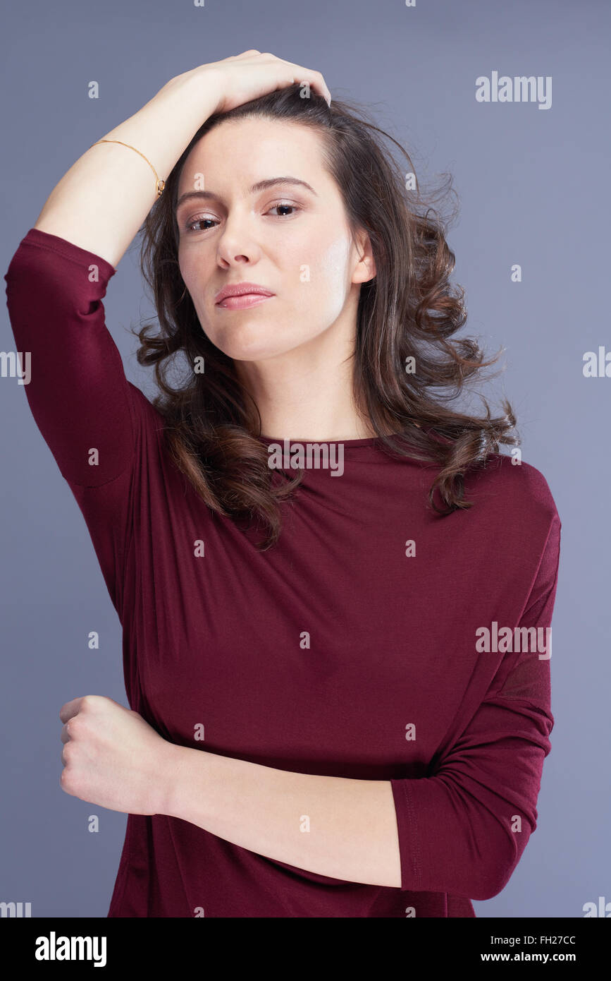 portrait of young woman isolated Stock Photo - Alamy